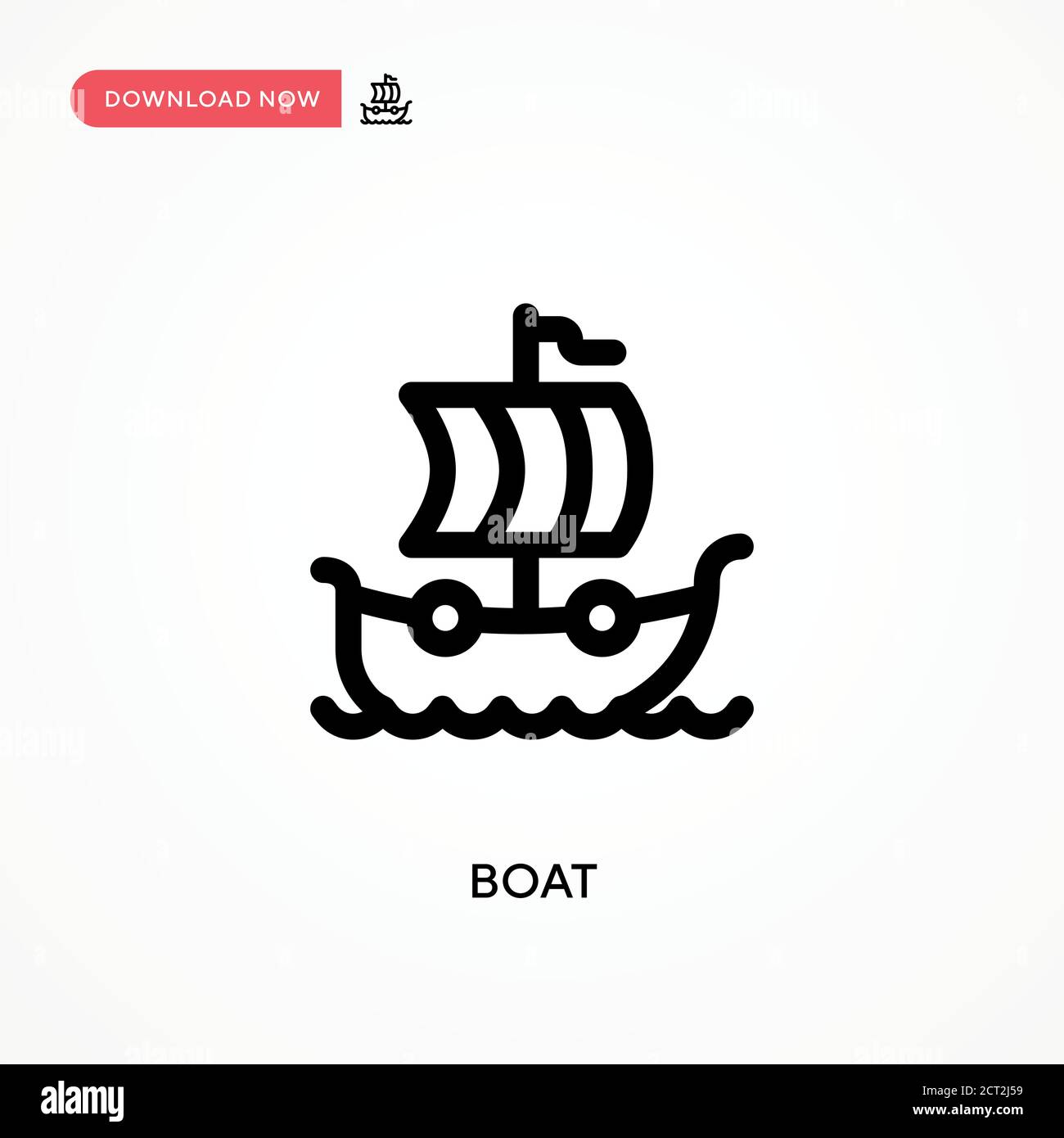 Boat Simple vector icon. Modern, simple flat vector illustration for ...