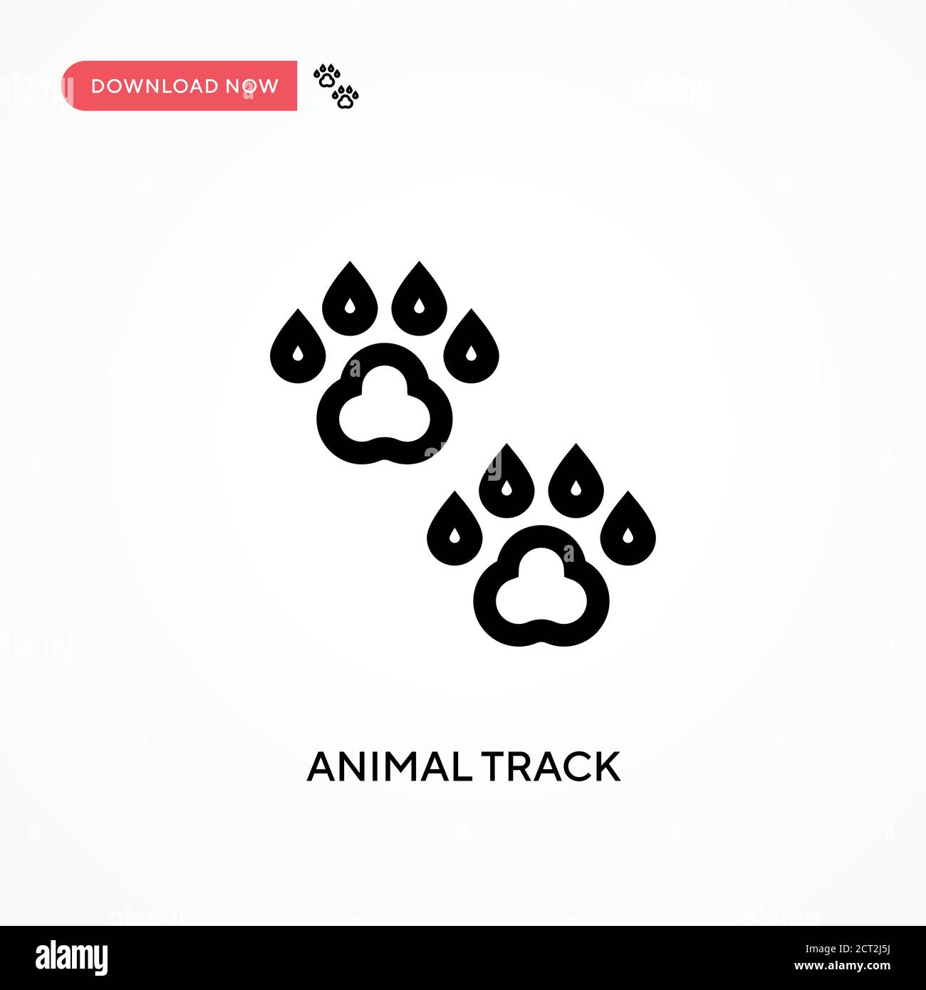 Animal track Simple vector icon. Modern, simple flat vector ...