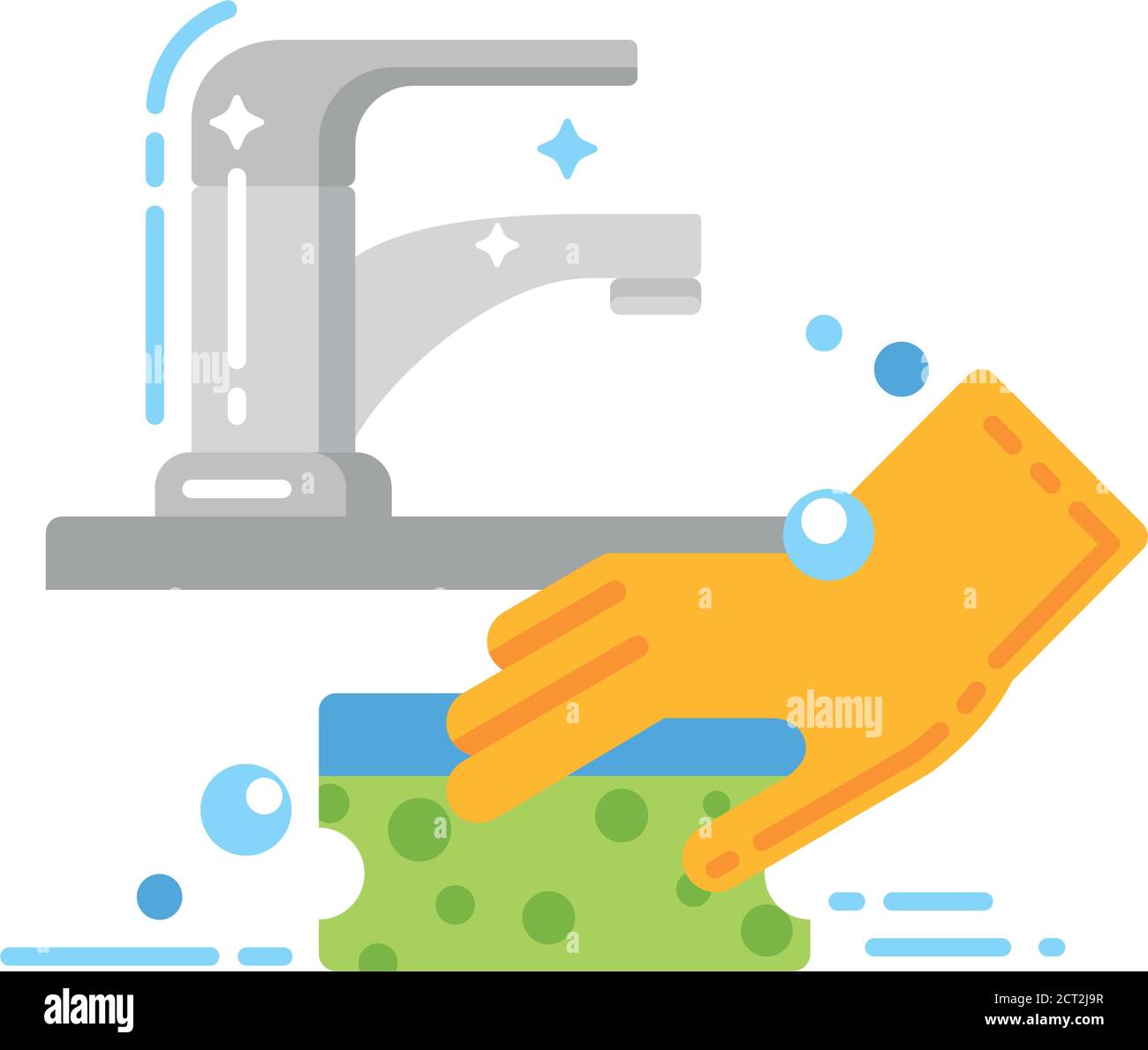 Cleaning flat color icon. Cleaning service concept. Isolated flat ...