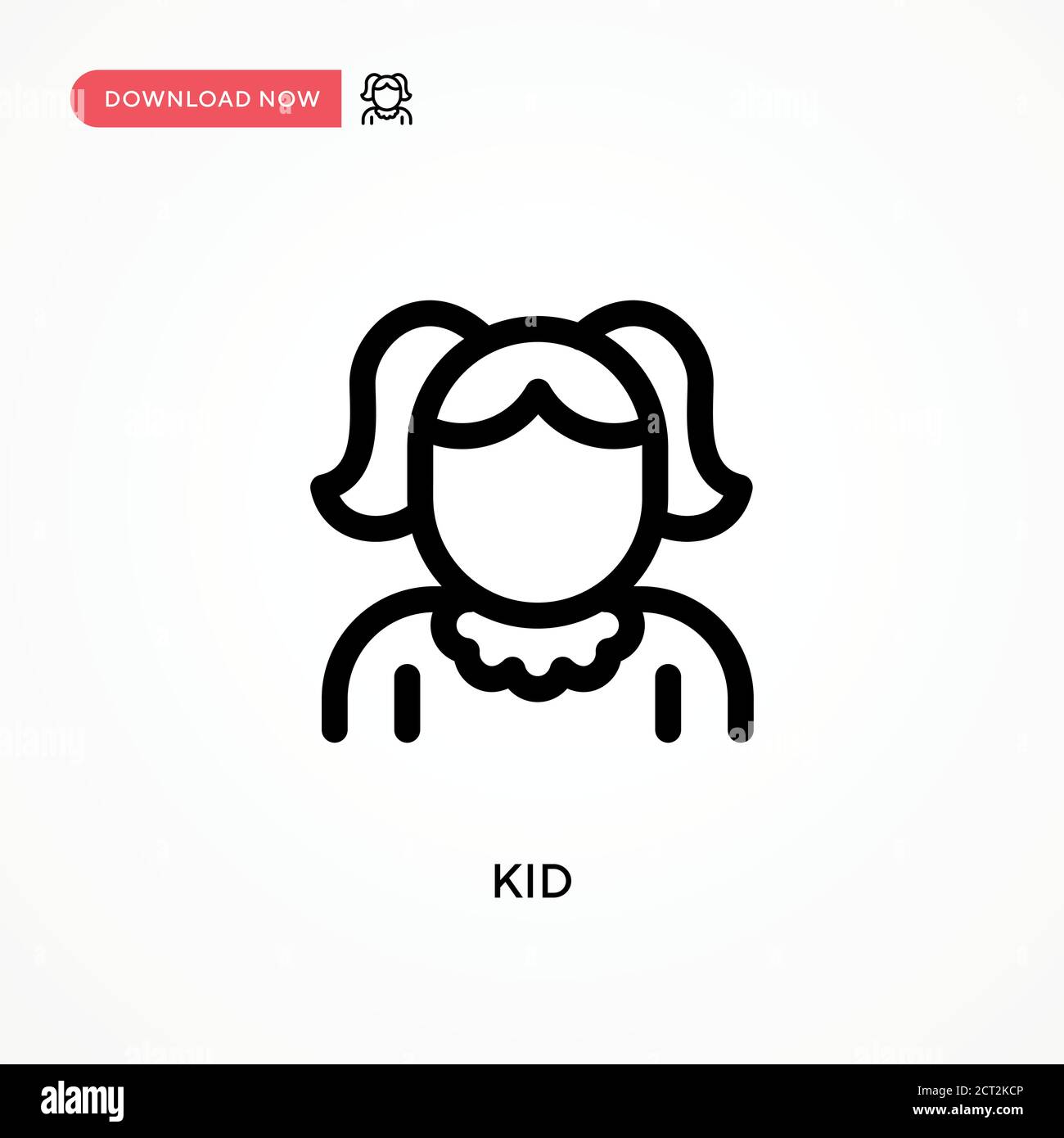 Kid Simple vector icon. Modern, simple flat vector illustration for web ...