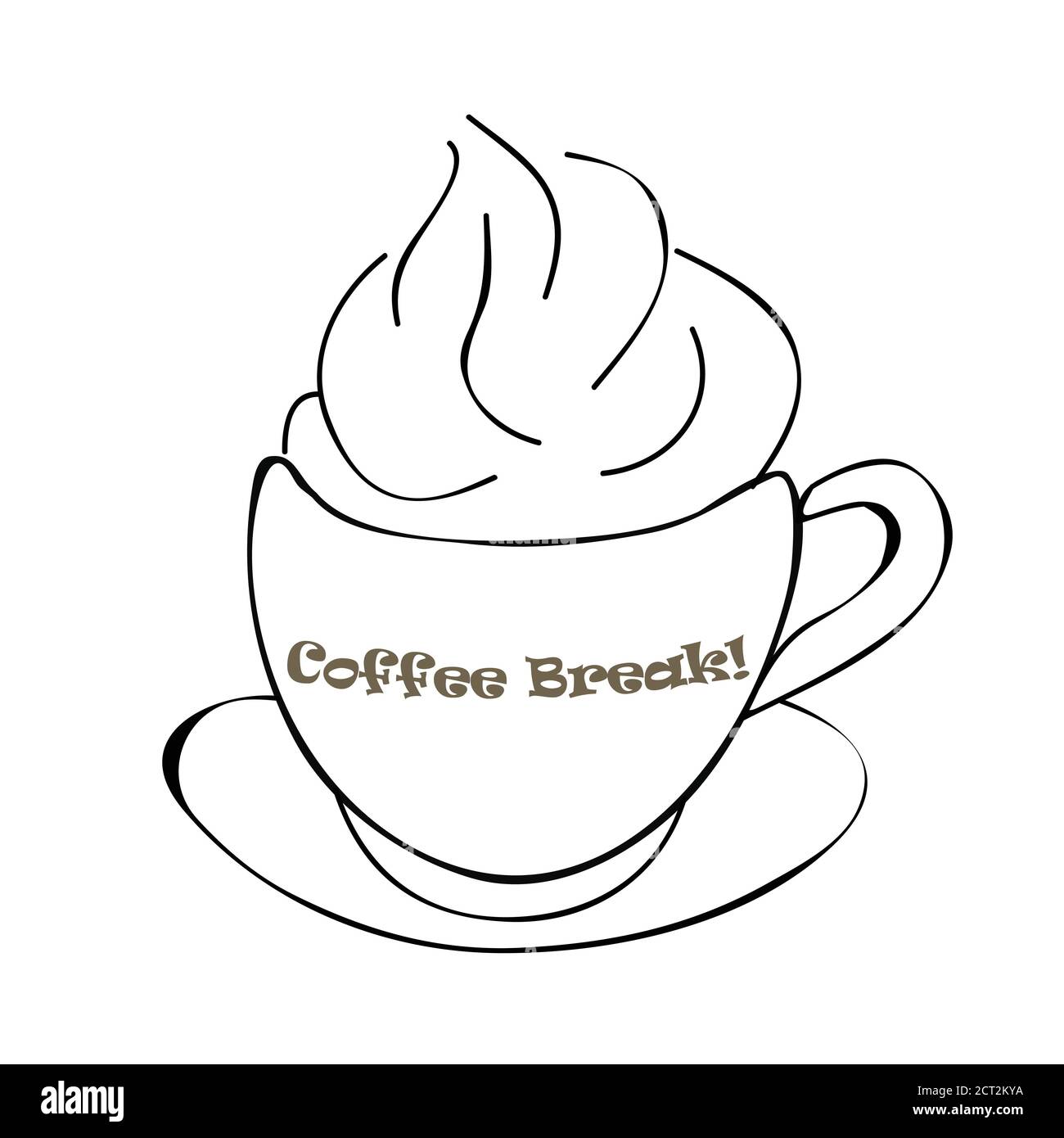 coffee break quote and coffee mug vector illustration Stock Vector ...