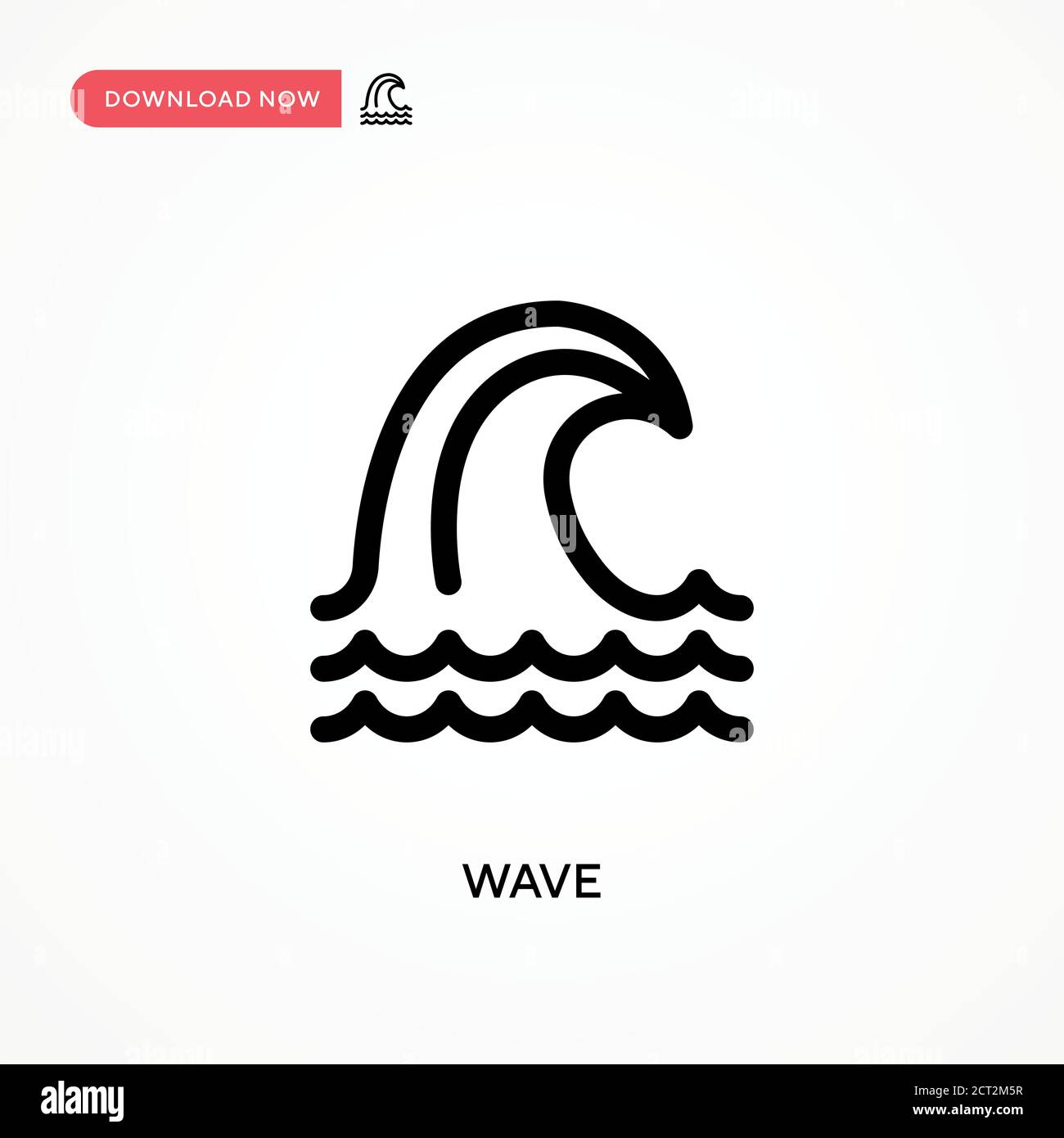 Wave Simple vector icon. Modern, simple flat vector illustration for ...