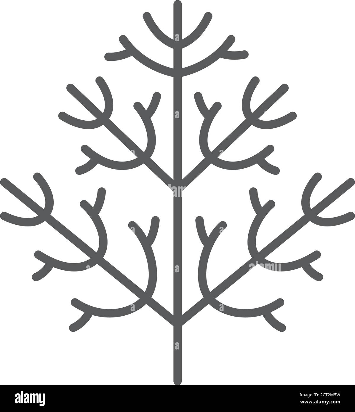 Dill black line icon. Greenery sign. Natural vegetable symbol. Healthy ...