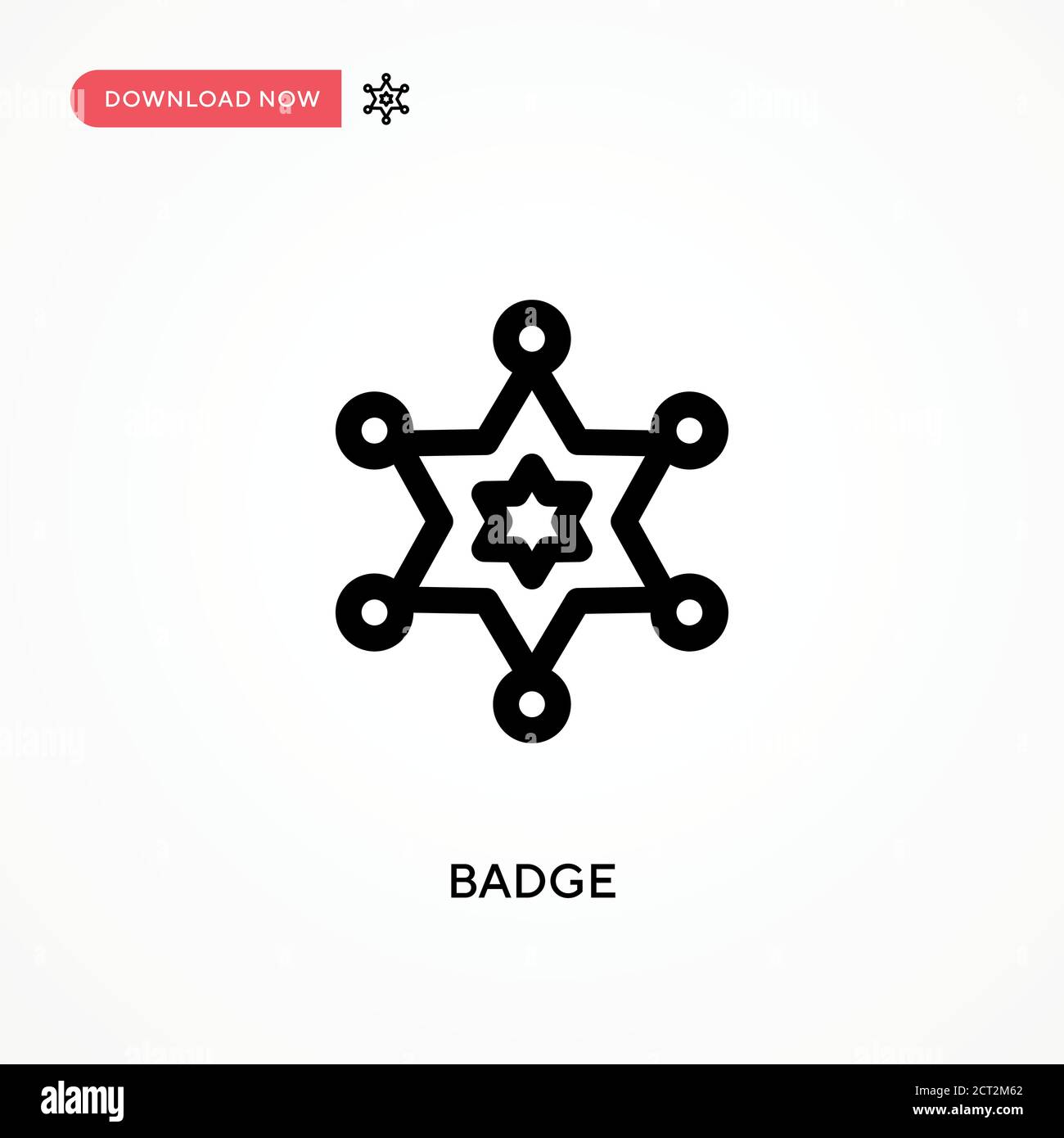 Badge Simple vector icon. Modern, simple flat vector illustration for ...