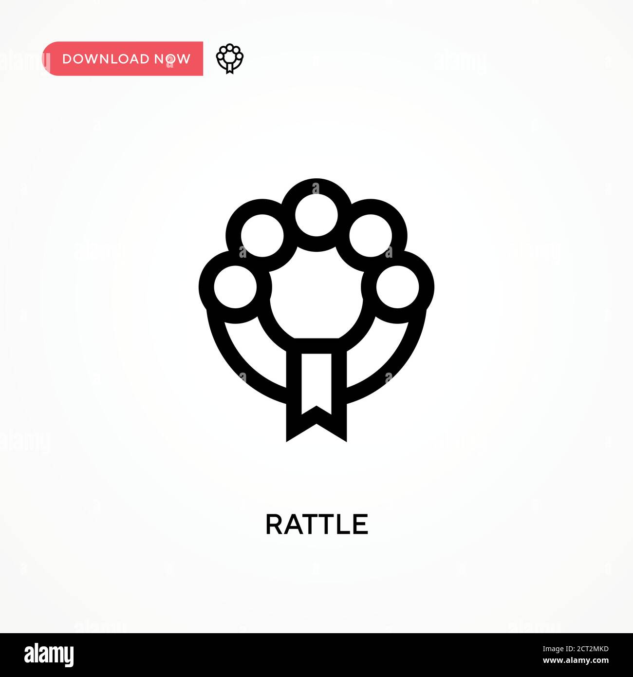 Rattle Simple vector icon. Modern, simple flat vector illustration for ...