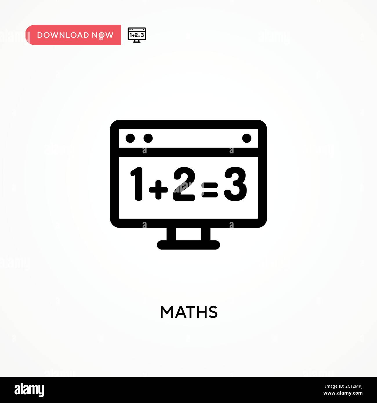 Maths Simple vector icon. Modern, simple flat vector illustration for ...