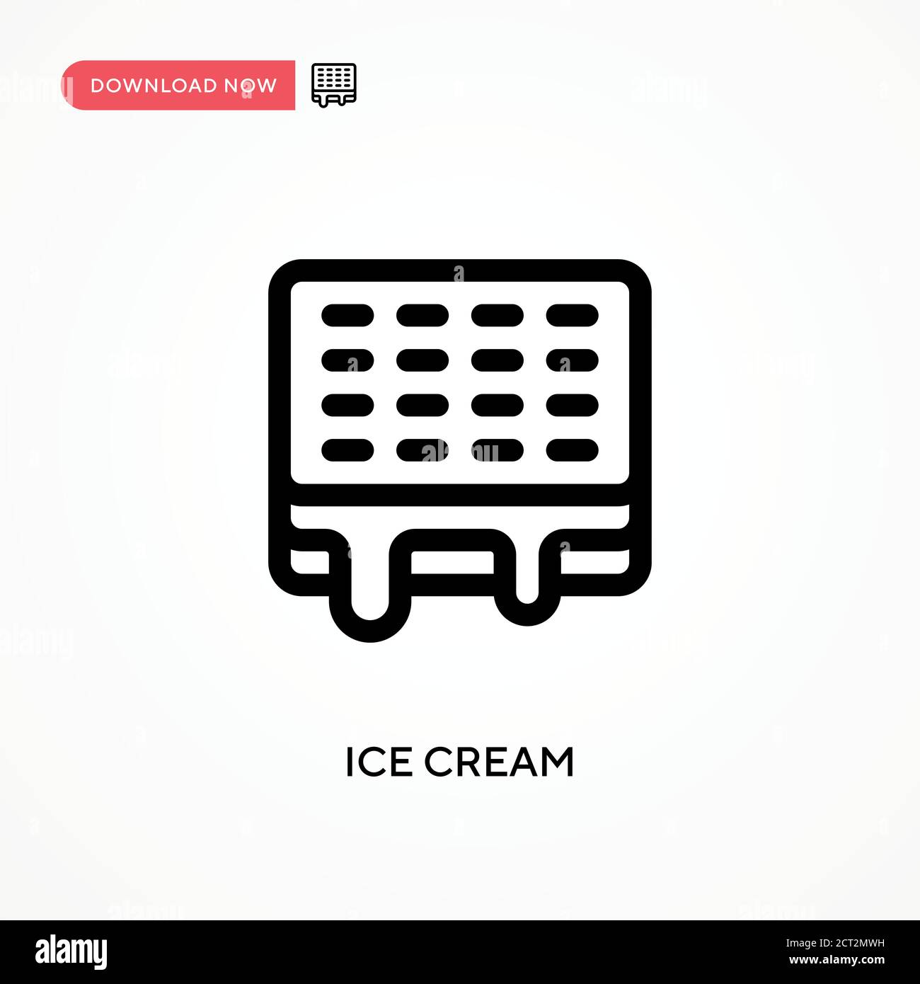 Ice cream Simple vector icon. Modern, simple flat vector illustration ...