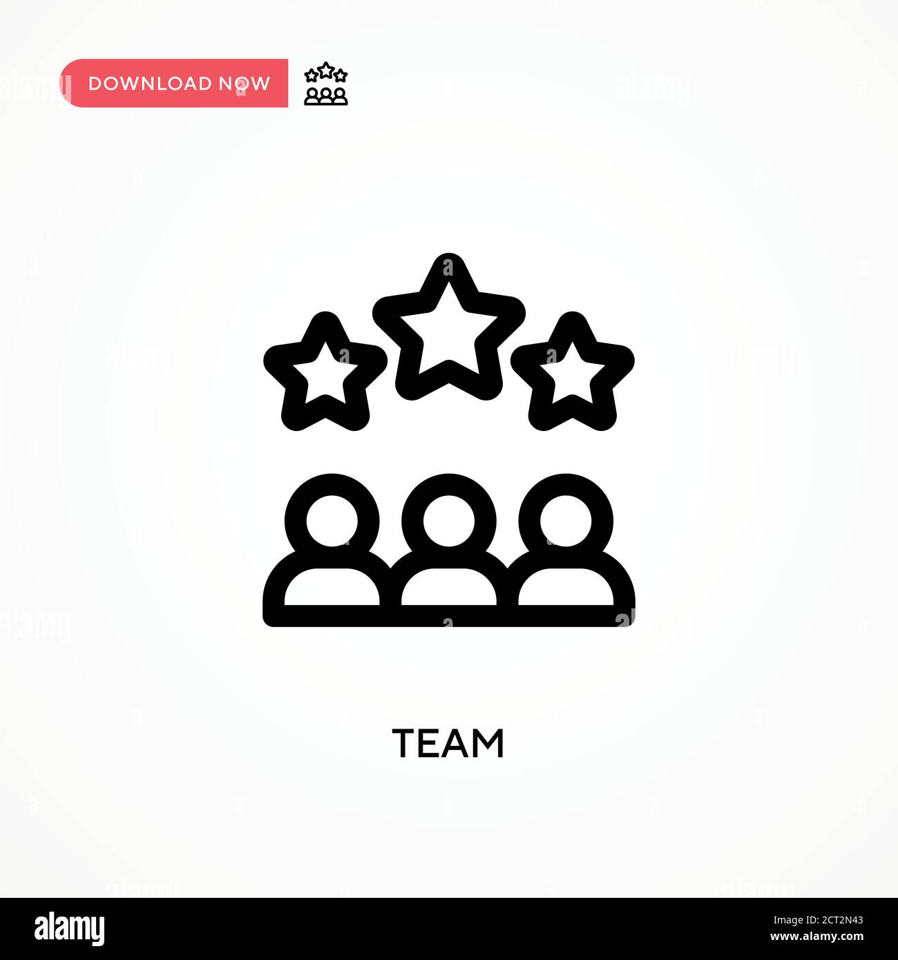 Team Simple vector icon. Modern, simple flat vector illustration for ...