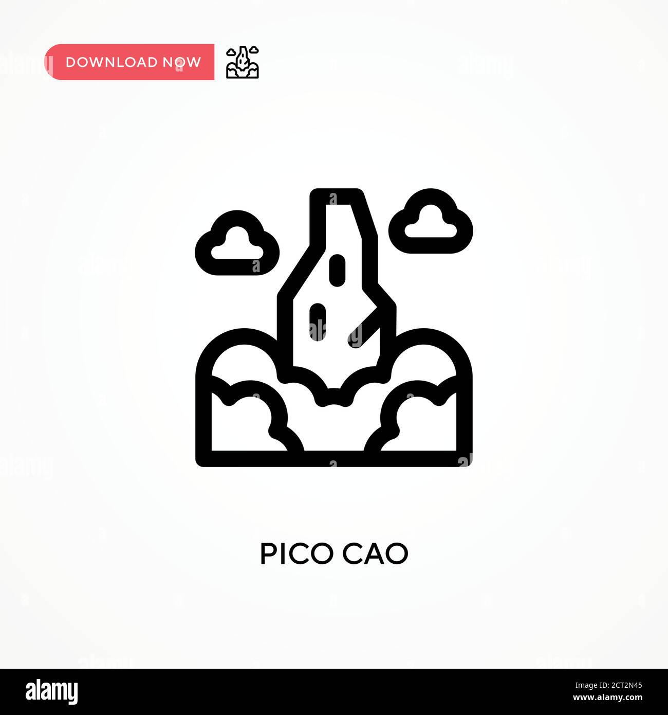 Pico cao Simple vector icon. Modern, simple flat vector illustration for web site or mobile app ...
