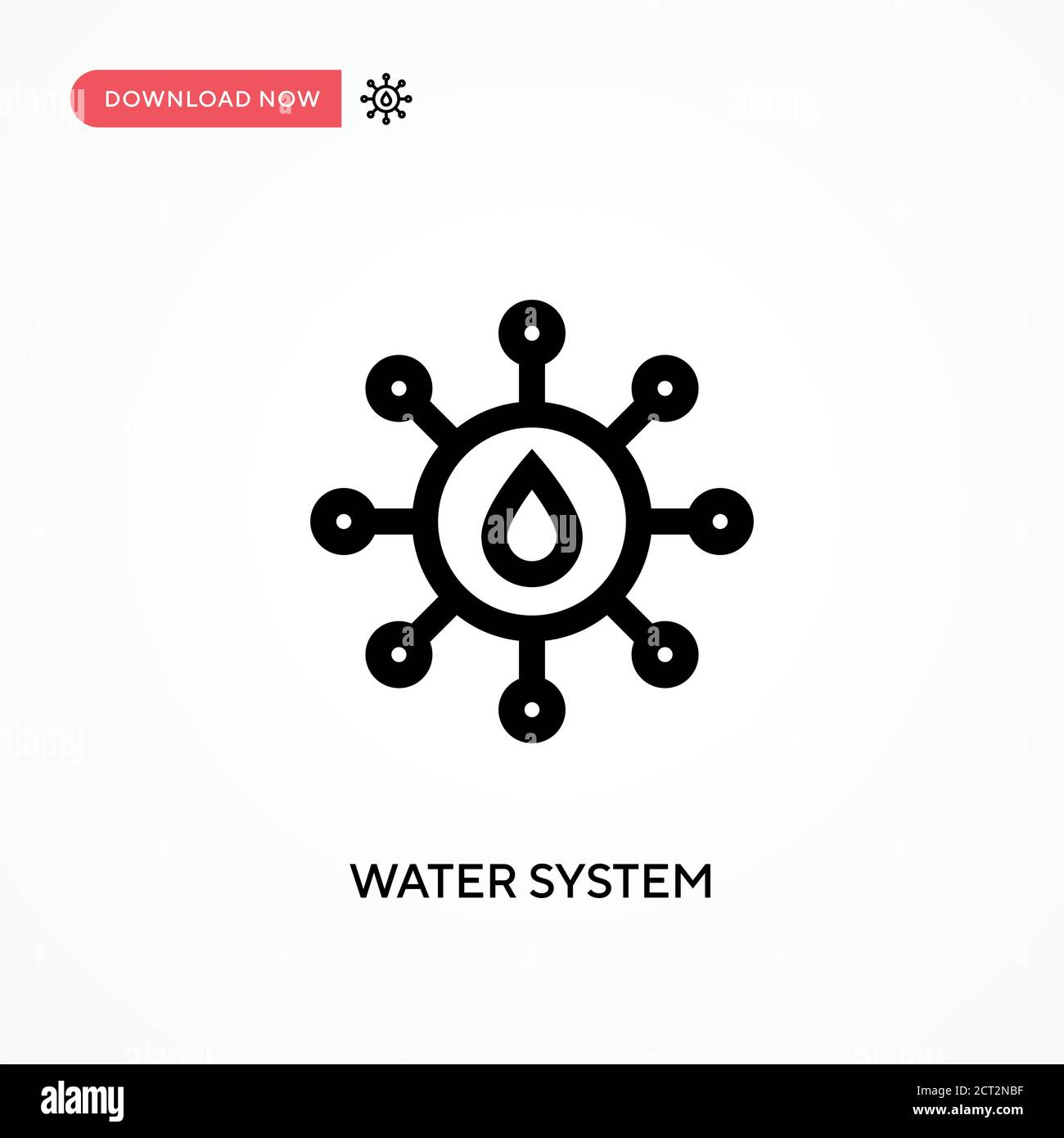 Water system Simple vector icon. Modern, simple flat vector ...