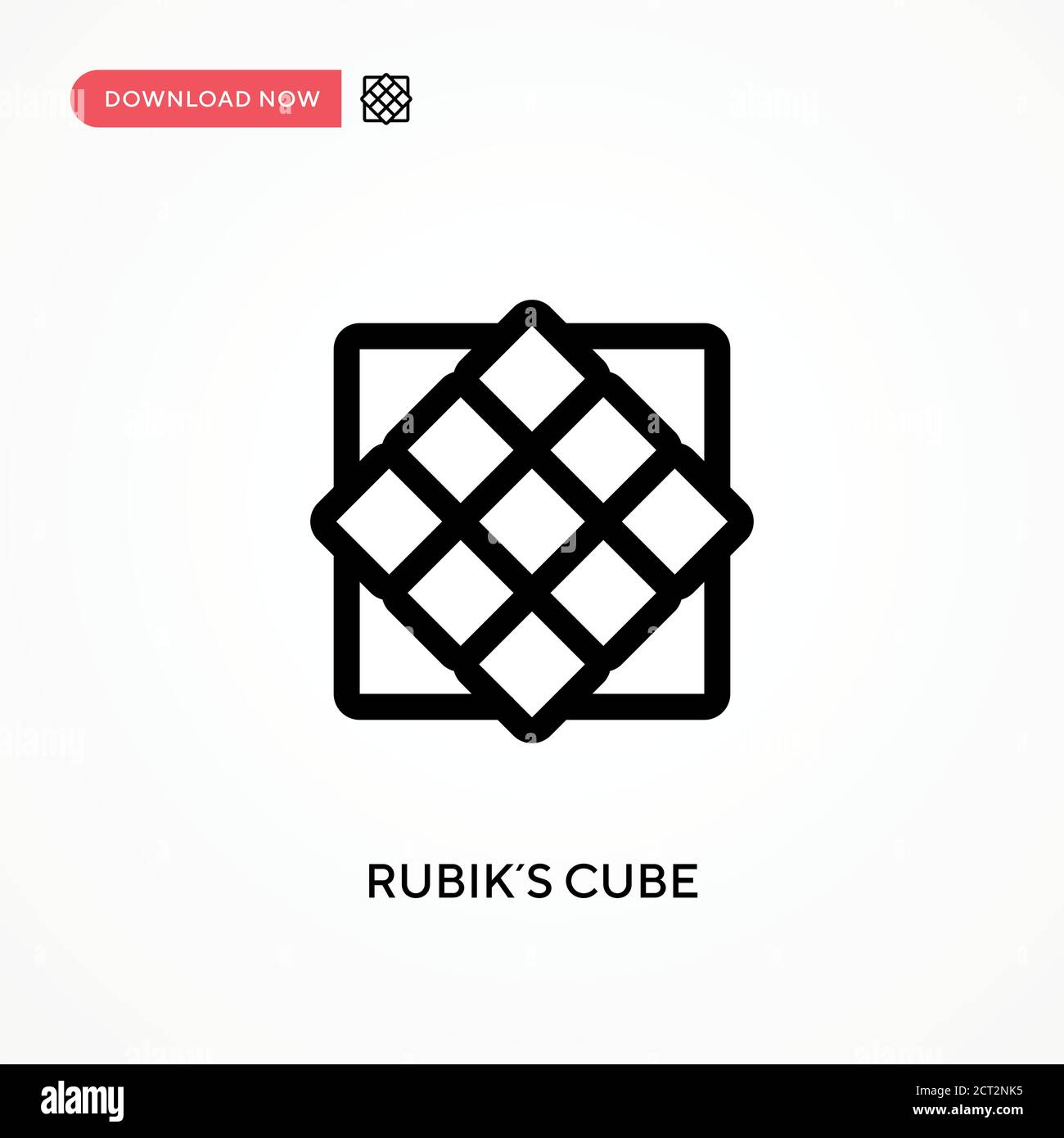 Rubik´s cube Simple vector icon. Modern, simple flat vector ...