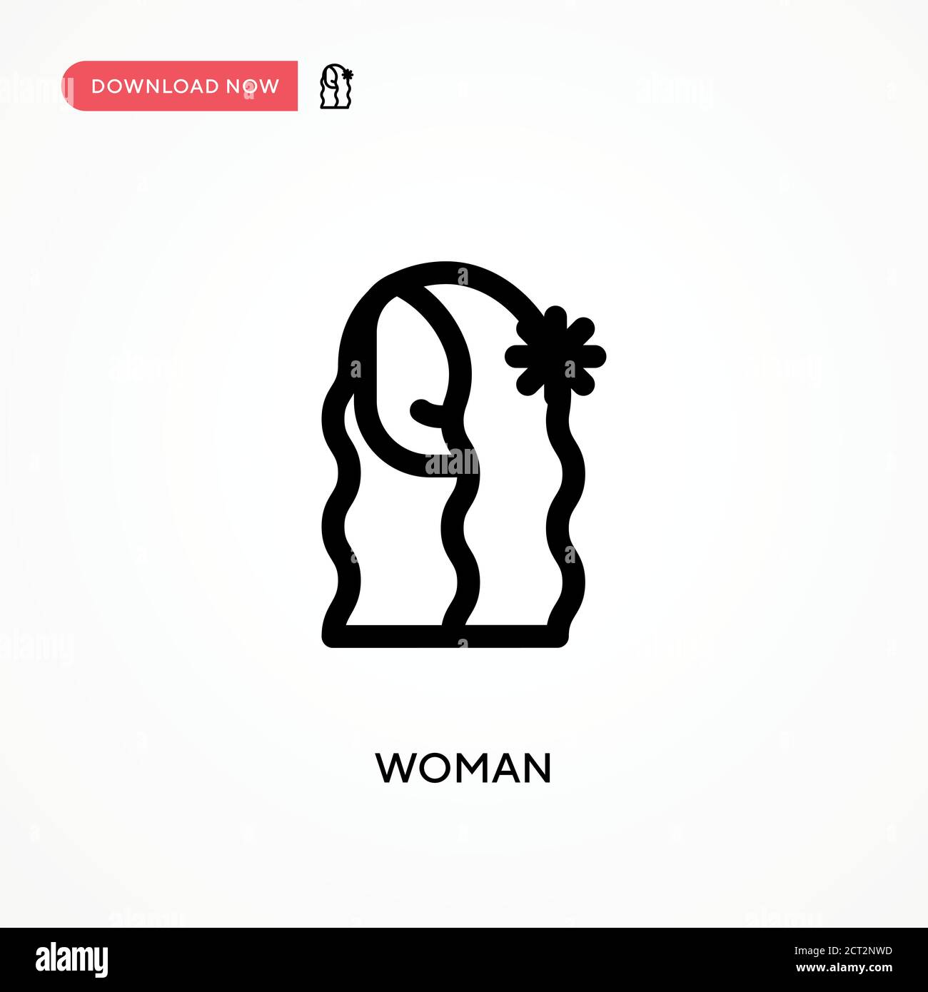 Woman Simple vector icon. Modern, simple flat vector illustration for ...