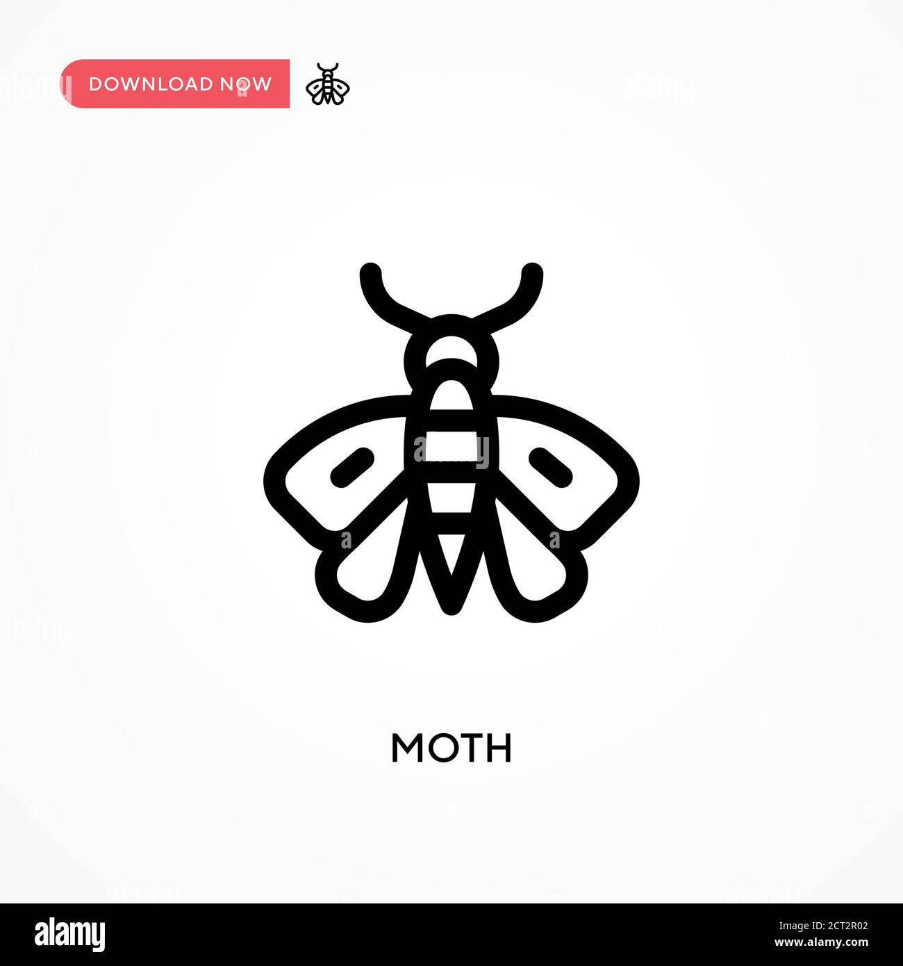 Moth Simple vector icon. Modern, simple flat vector illustration for ...