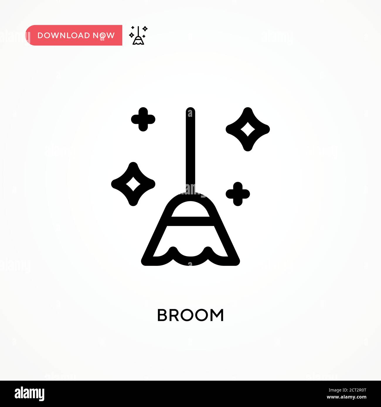 Broom Simple vector icon. Modern, simple flat vector illustration for ...