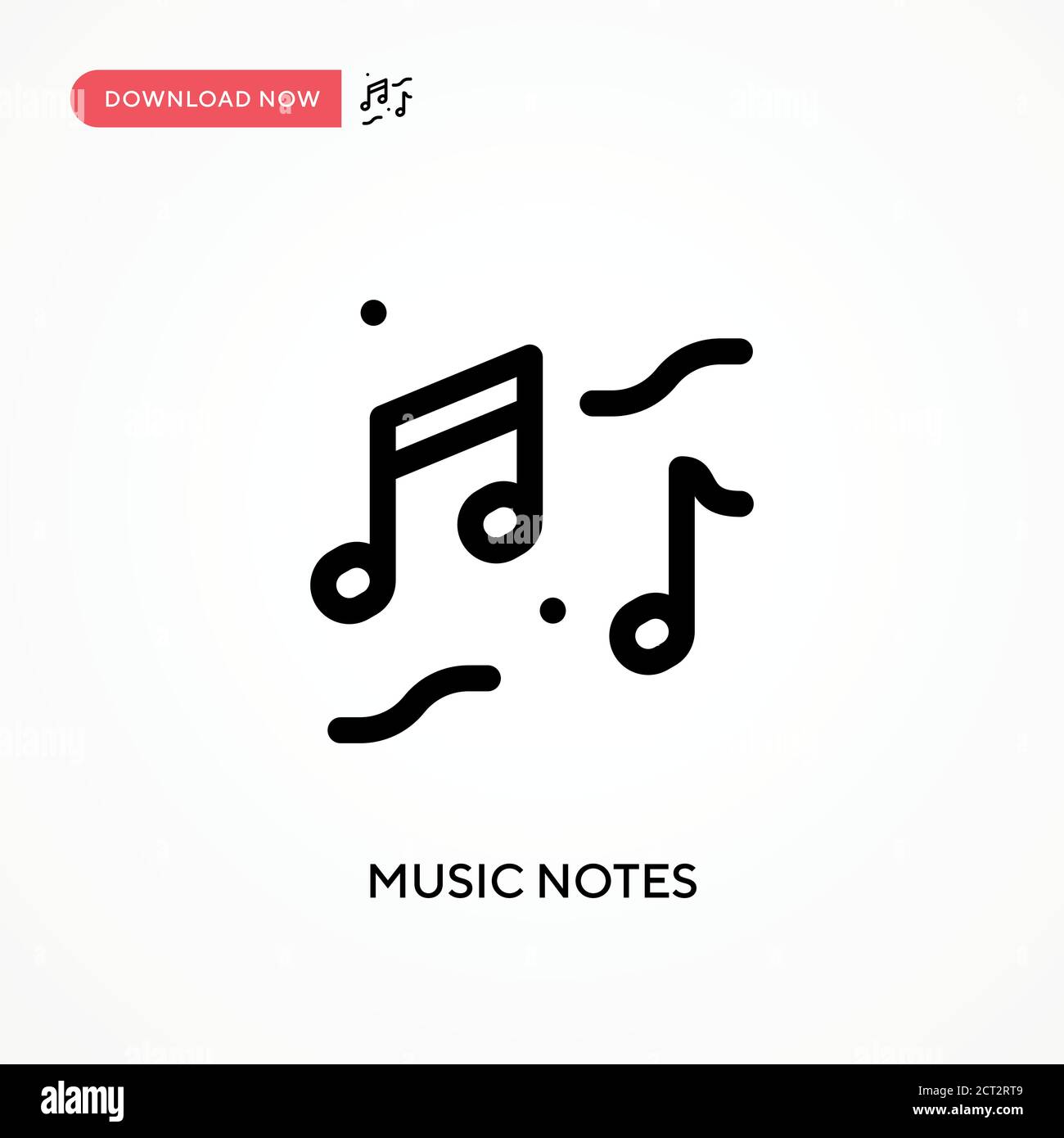 Music notes Simple vector icon. Modern, simple flat vector illustration ...