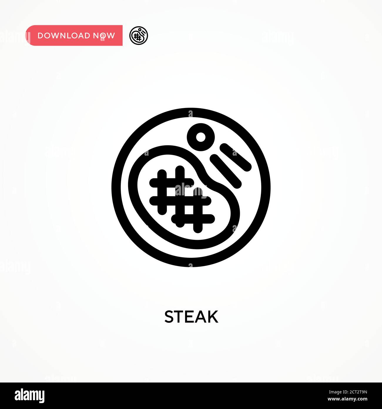 Steak Simple vector icon. Modern, simple flat vector illustration for ...
