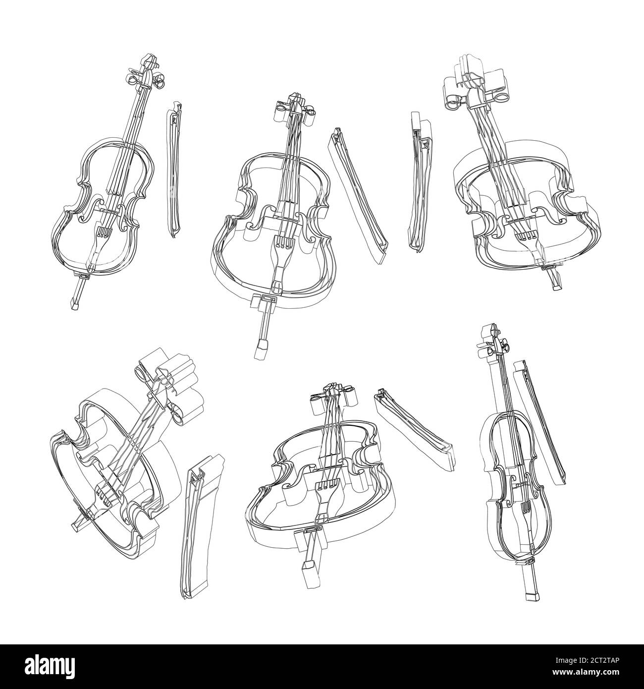 Violin form Stock Vector Images - Alamy