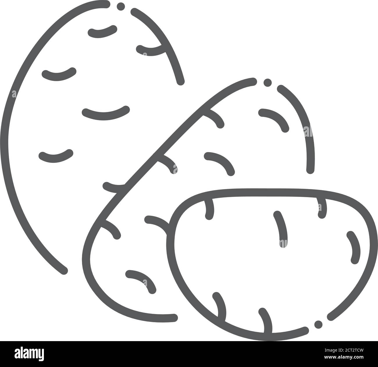 Potato black line icon. Natural vegetable sign. Healthy, organic food ...