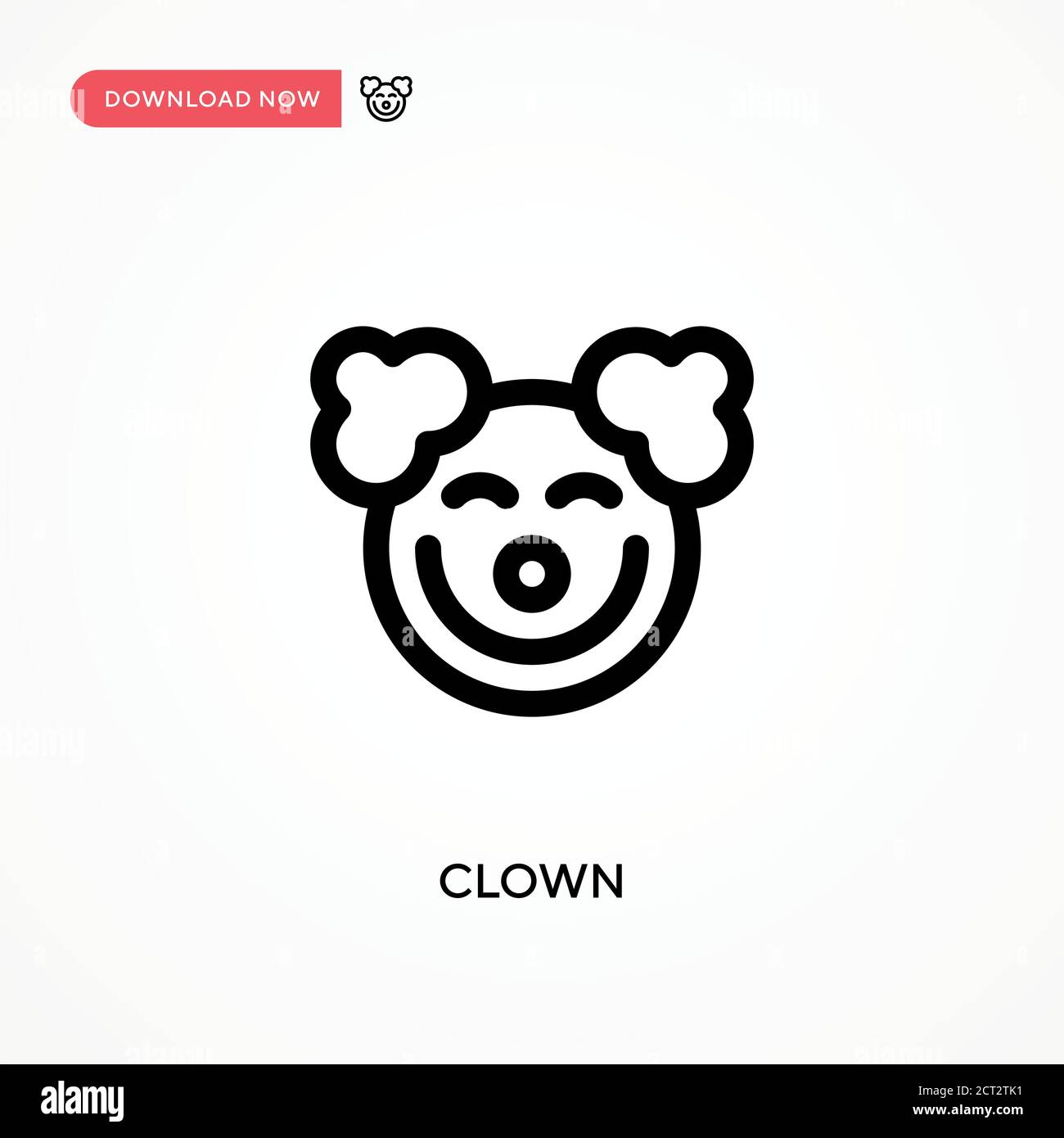 Clown Simple vector icon. Modern, simple flat vector illustration for ...
