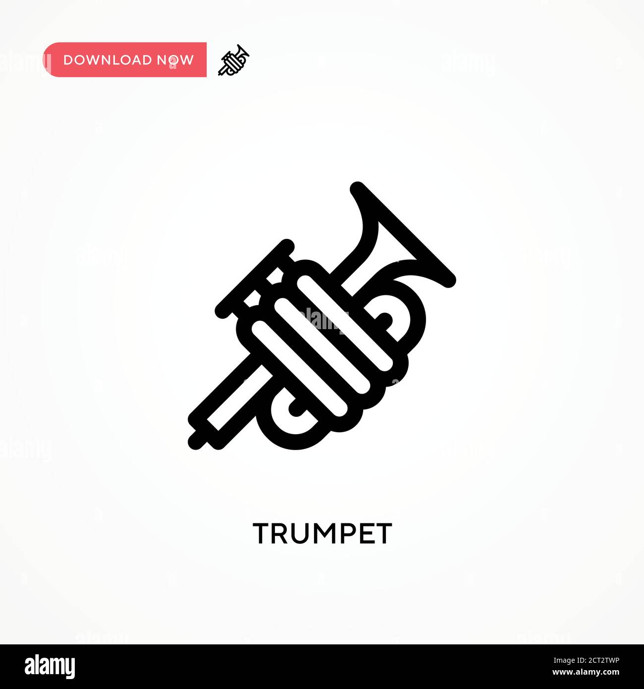 Trumpet Simple vector icon. Modern, simple flat vector illustration for ...