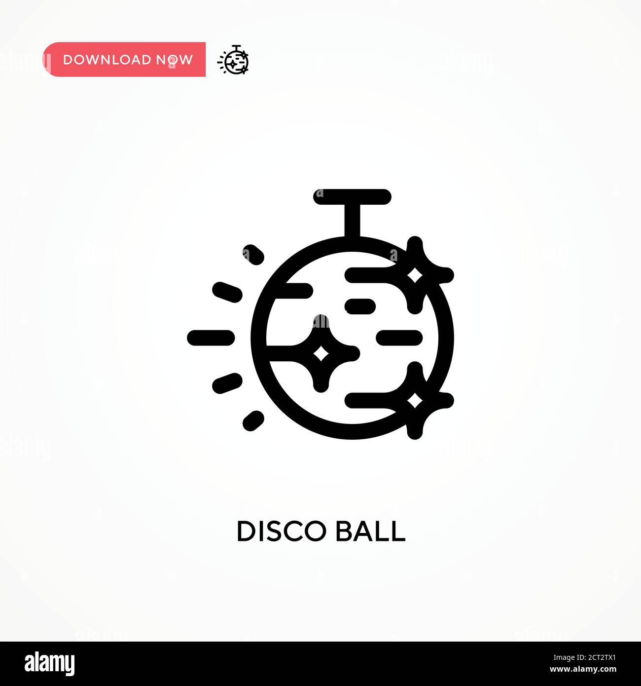 Disco ball Simple vector icon. Modern, simple flat vector illustration ...