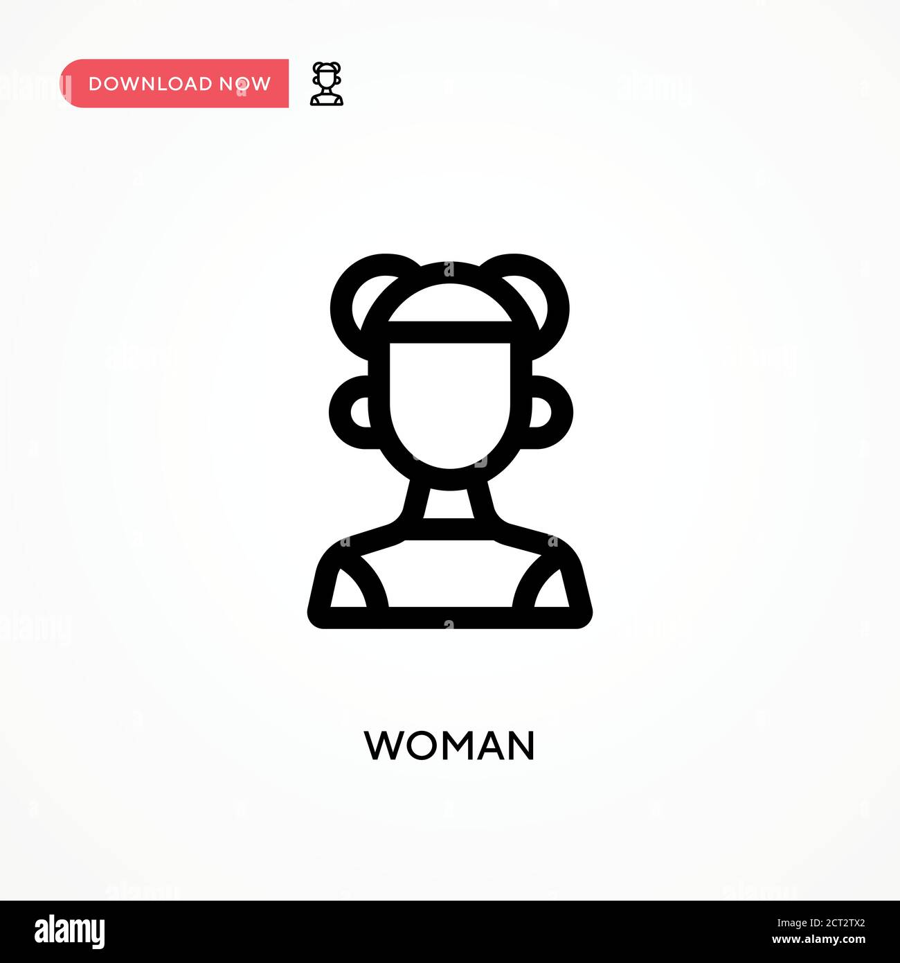 Woman Simple vector icon. Modern, simple flat vector illustration for ...