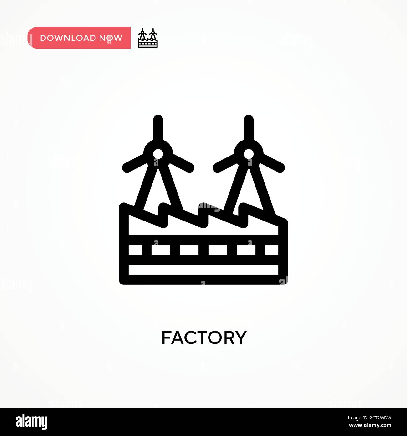 Factory Simple vector icon. Modern, simple flat vector illustration for ...