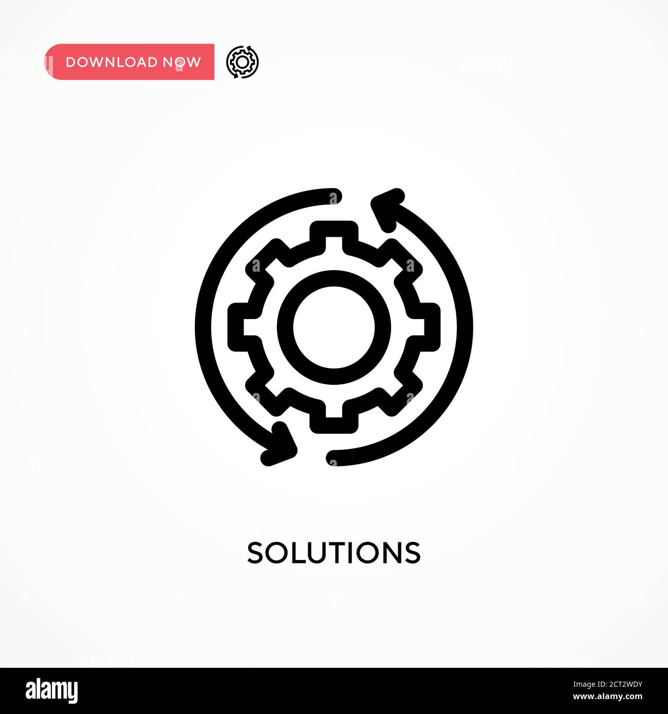 Solutions Simple vector icon. Modern, simple flat vector illustration ...