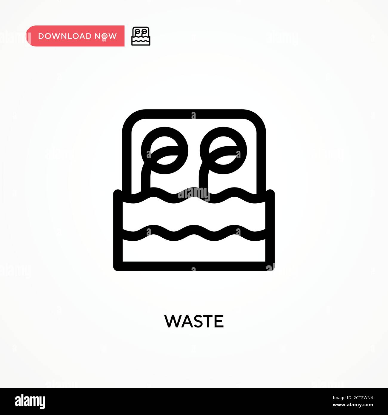 Waste Simple vector icon. Modern, simple flat vector illustration for ...