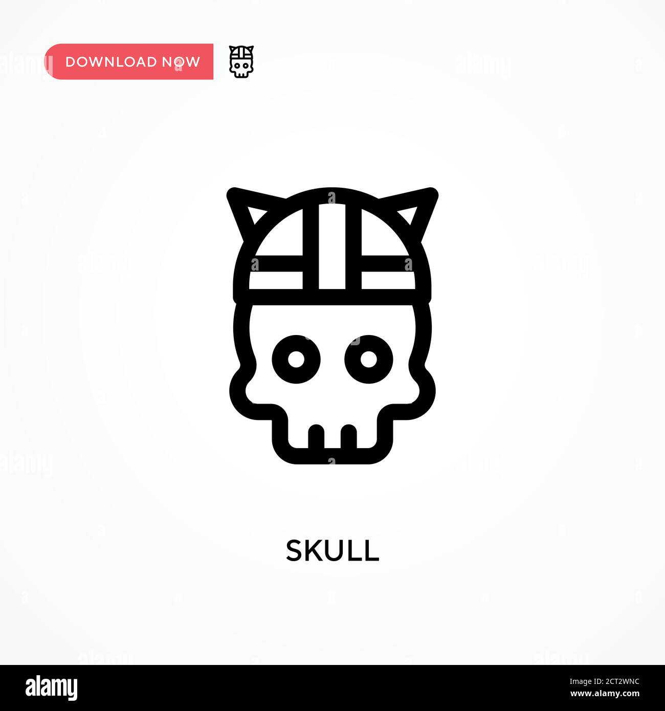 Skull Simple vector icon. Modern, simple flat vector illustration for ...