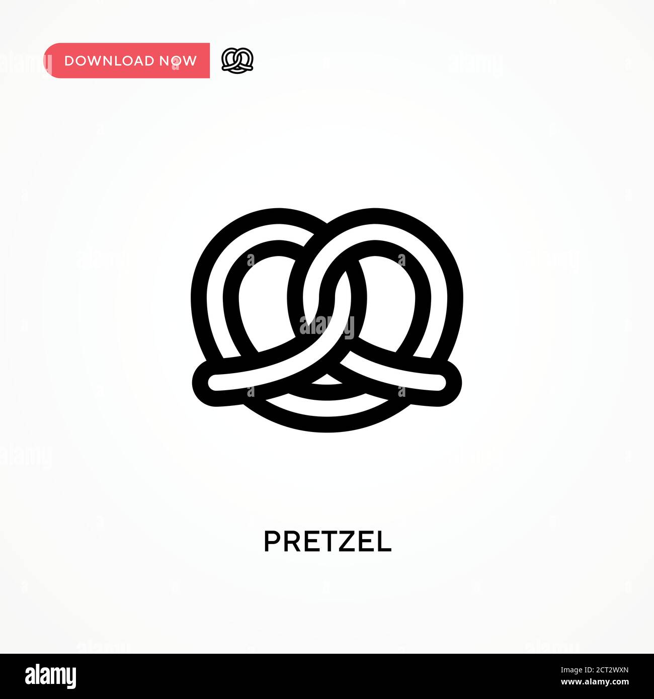 Pretzel Simple vector icon. Modern, simple flat vector illustration for ...