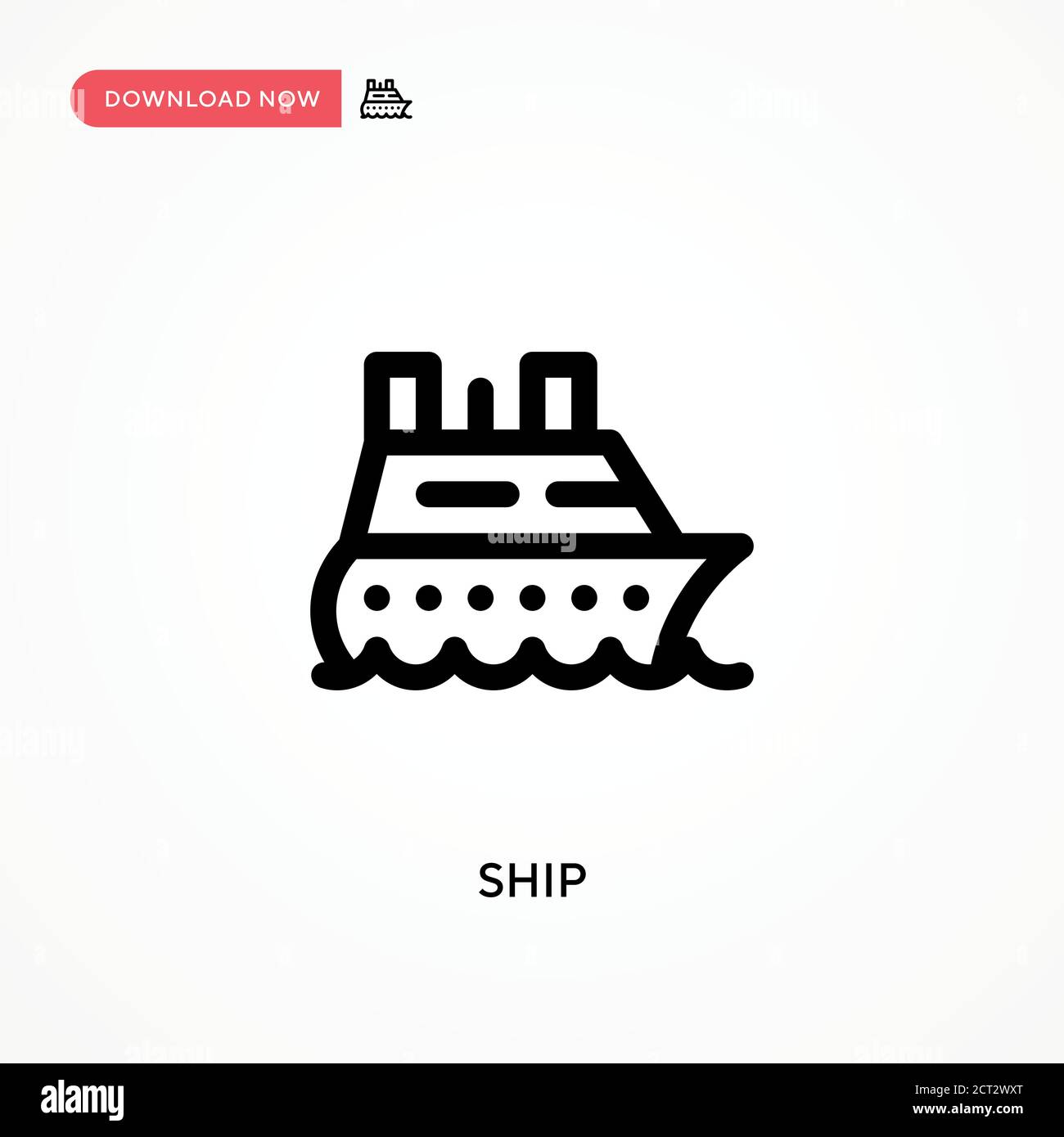 Ship Simple vector icon. Modern, simple flat vector illustration for ...