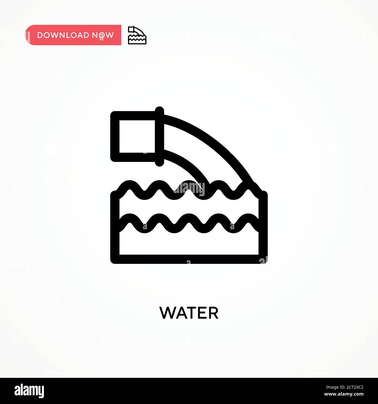 Water Simple vector icon. Modern, simple flat vector illustration for ...