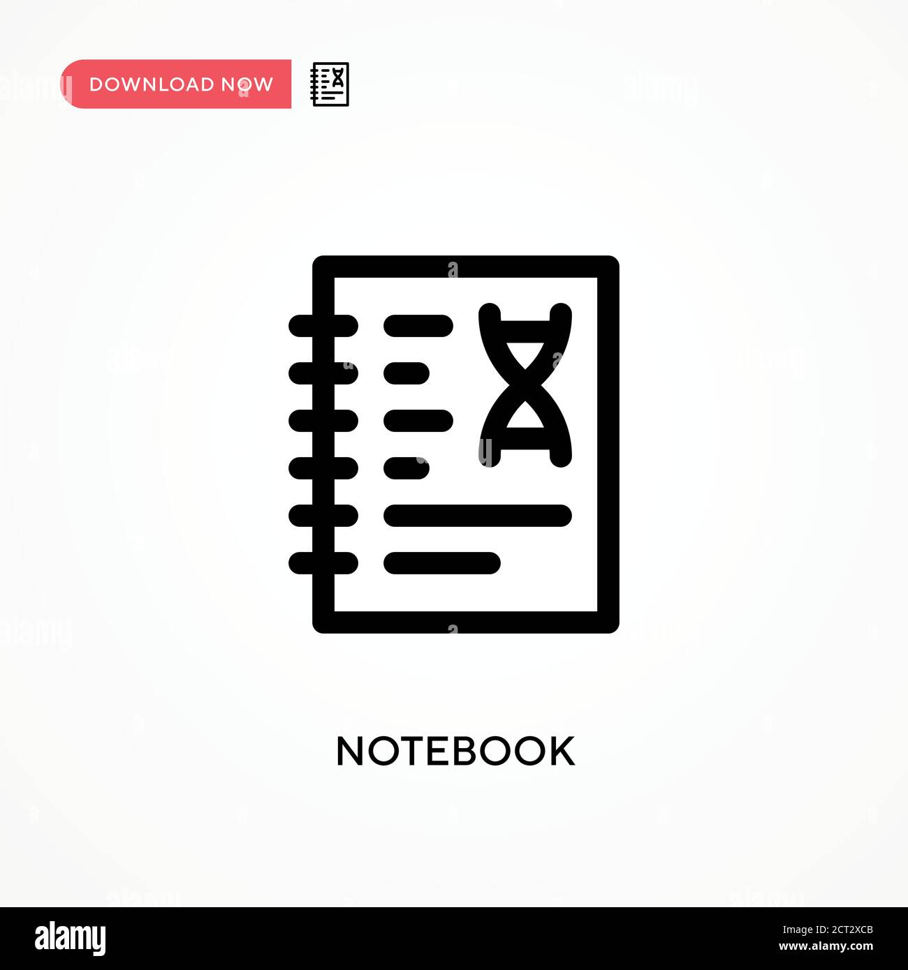 Notebook Simple vector icon. Modern, simple flat vector illustration ...
