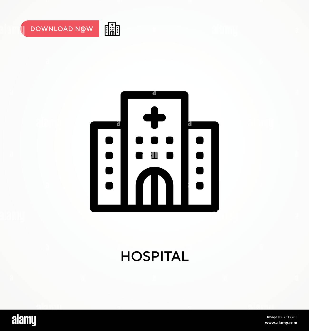 Hospital Simple vector icon. Modern, simple flat vector illustration ...