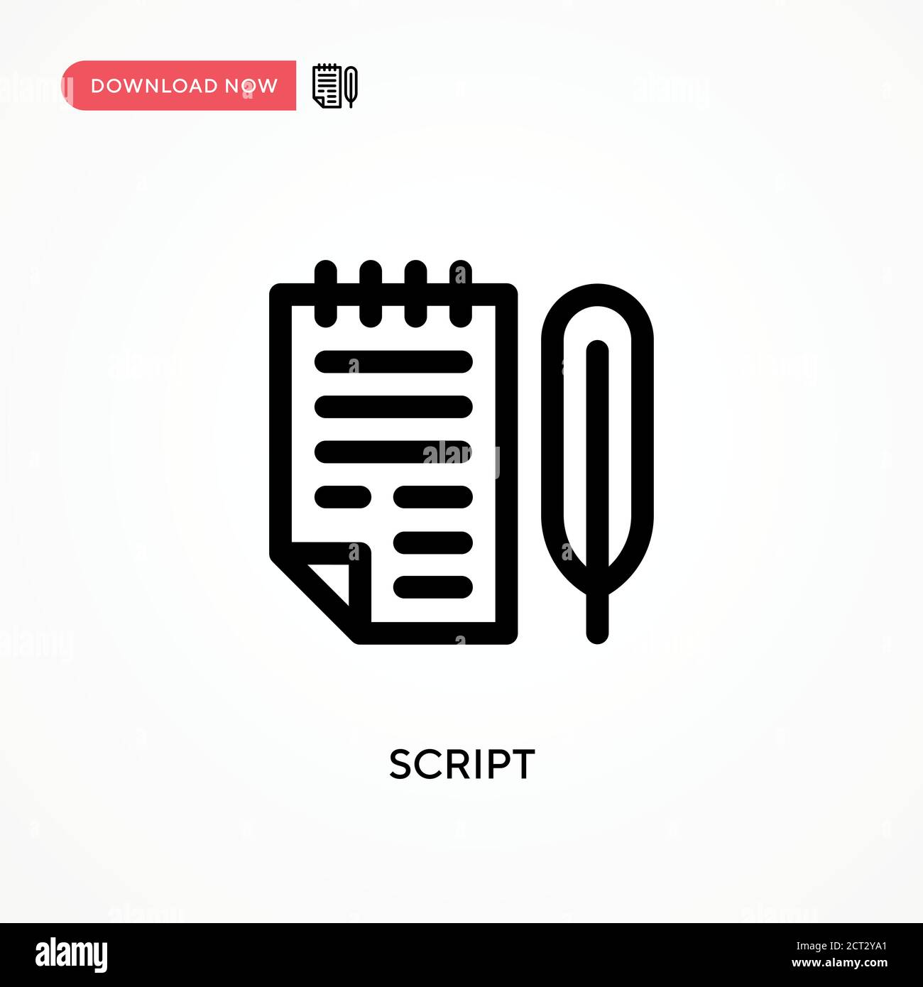 Script Simple vector icon. Modern, simple flat vector illustration for ...