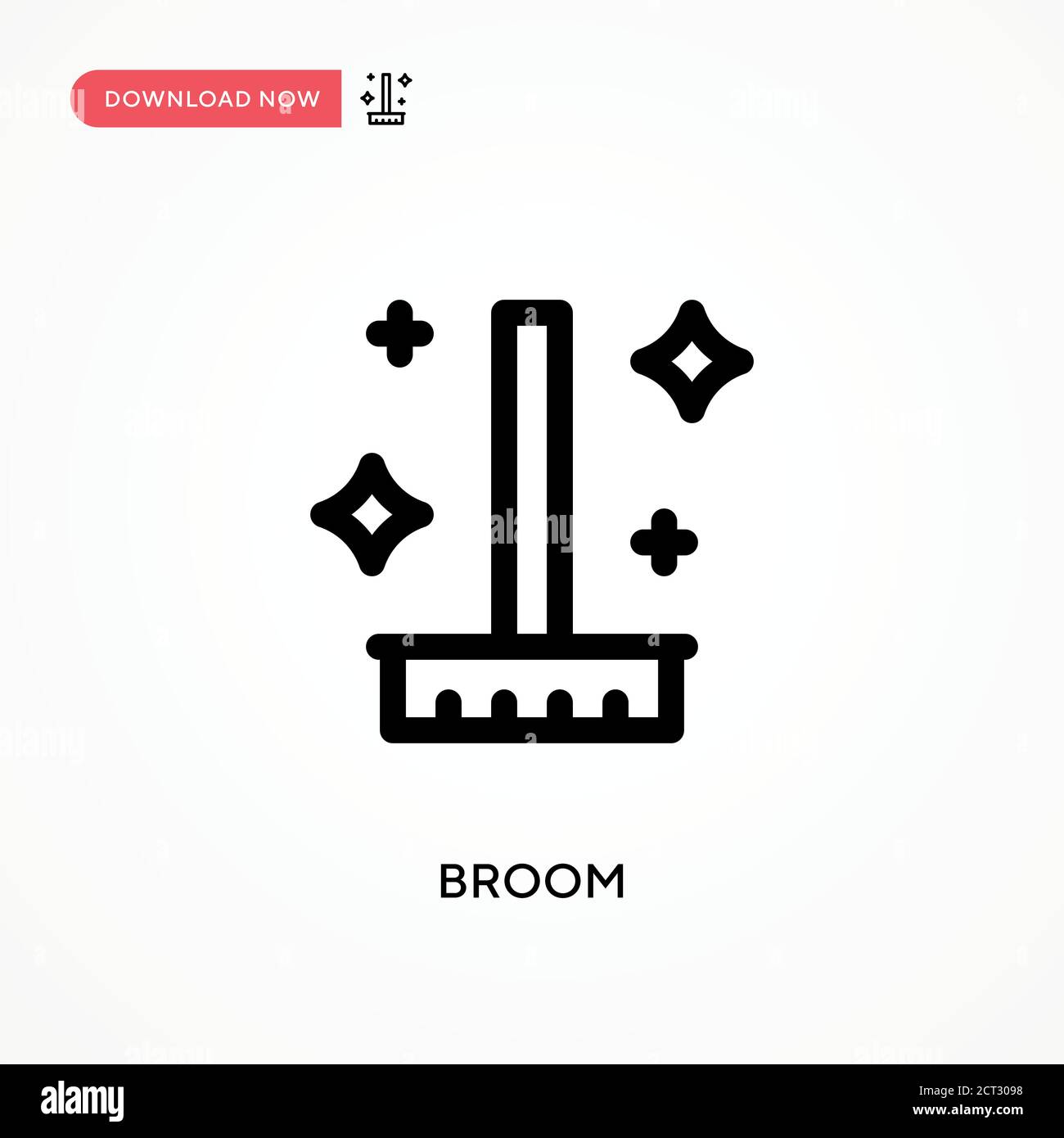 Broom Simple vector icon. Modern, simple flat vector illustration for ...