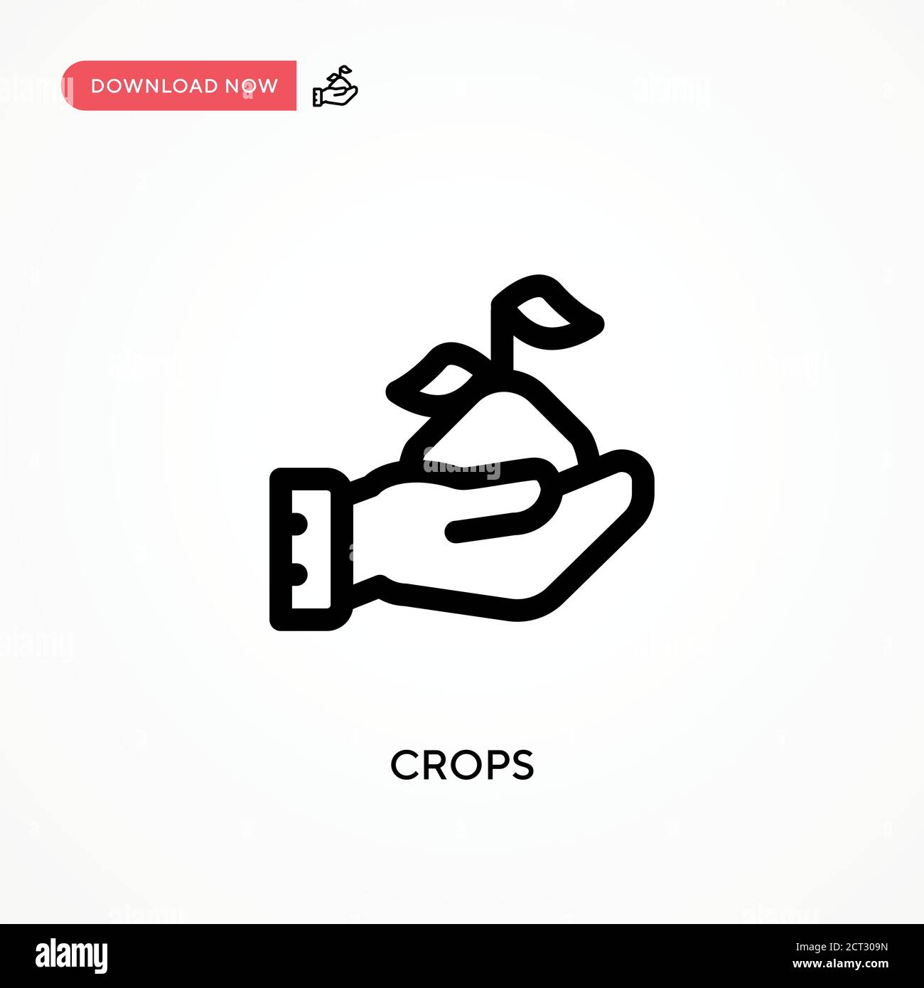 Crops Simple vector icon. Modern, simple flat vector illustration for ...