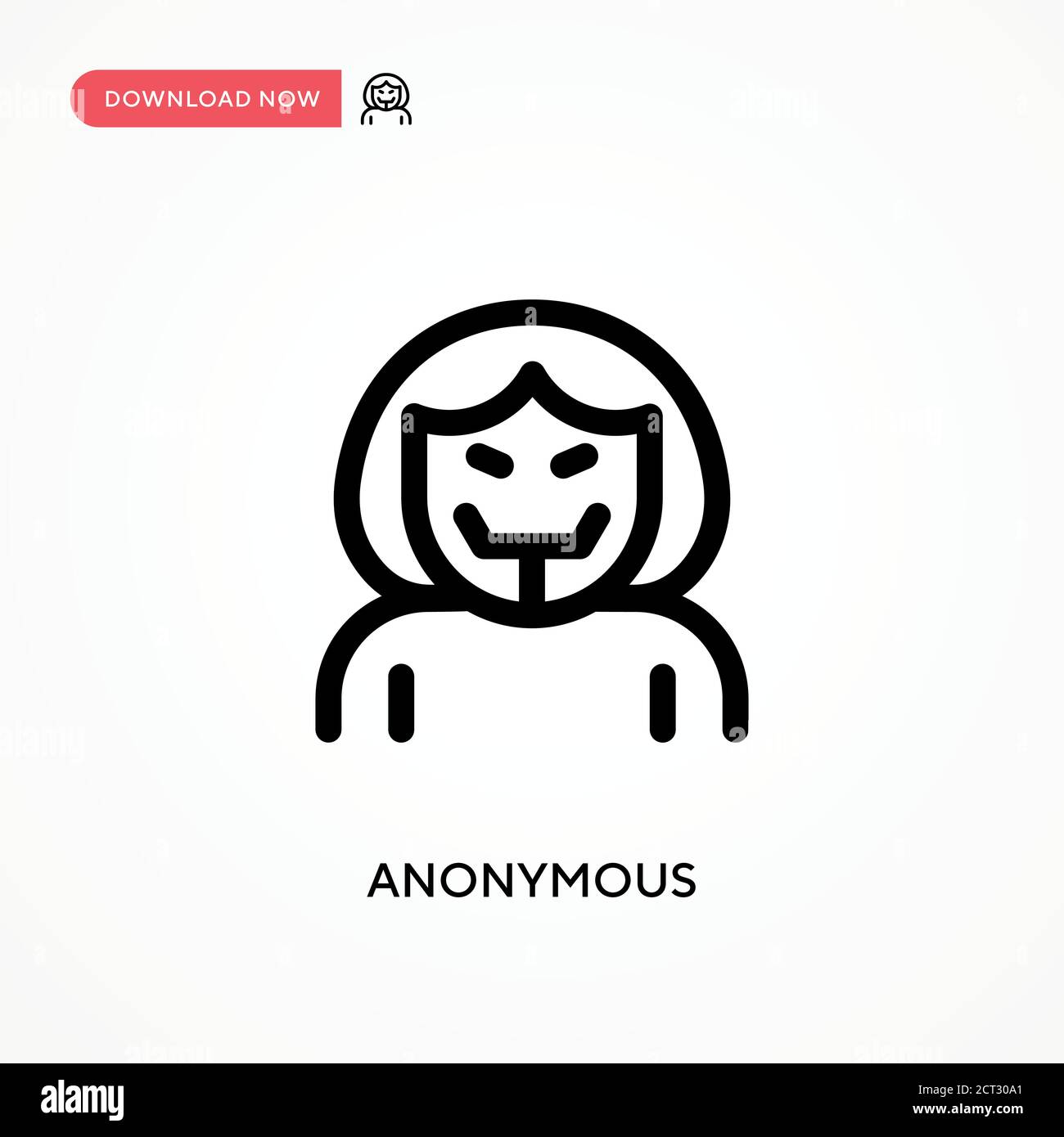 Anonymous Simple vector icon. Modern, simple flat vector illustration ...