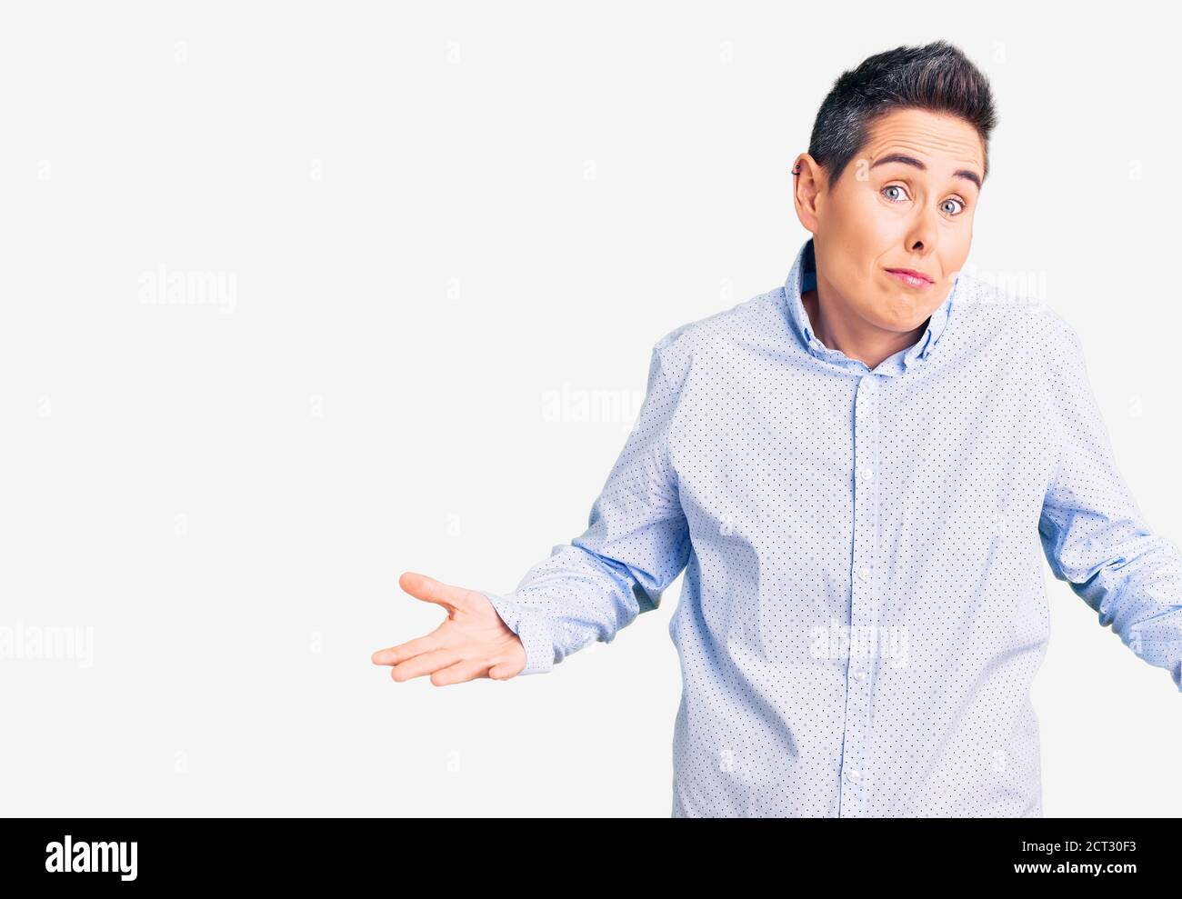 Female executive confused Cut Out Stock Images & Pictures - Alamy