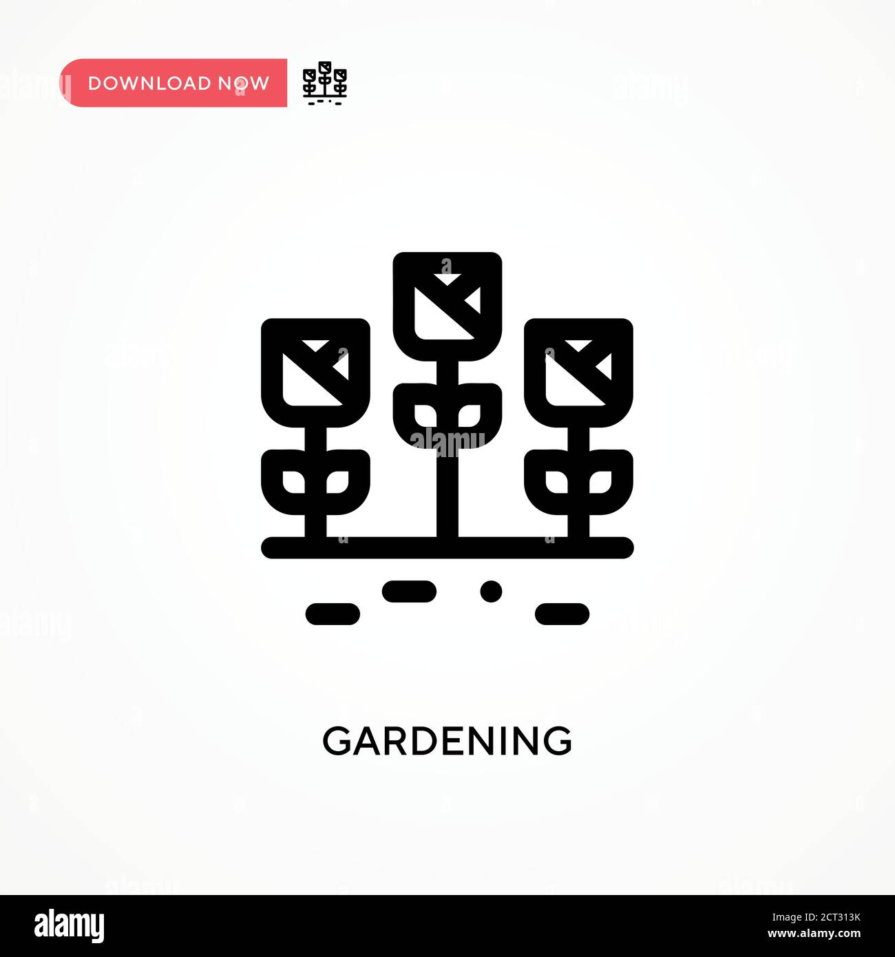 Gardening Simple vector icon. Modern, simple flat vector illustration ...