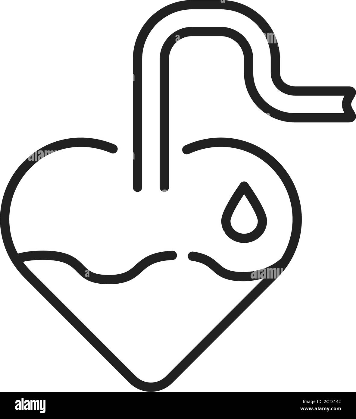 Blood transfusion black line icon. Donation, charity concept. Pictogram ...