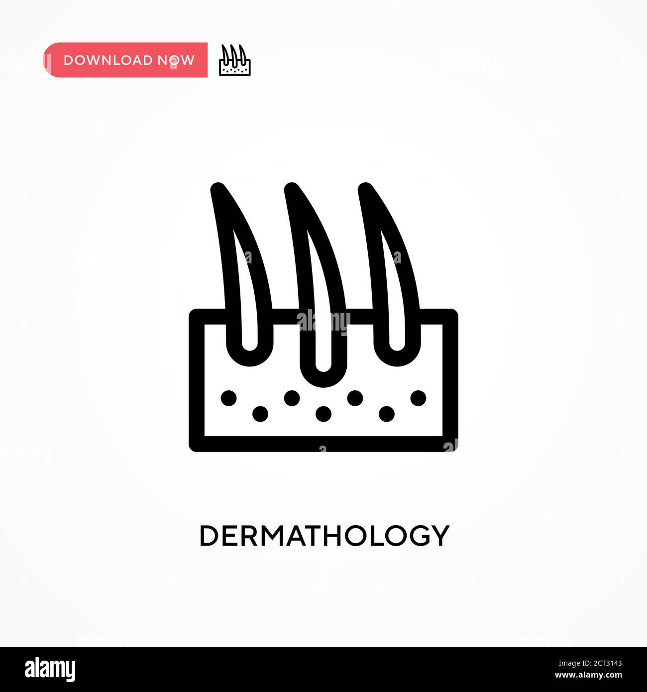 Dermathology Simple vector icon. Modern, simple flat vector ...