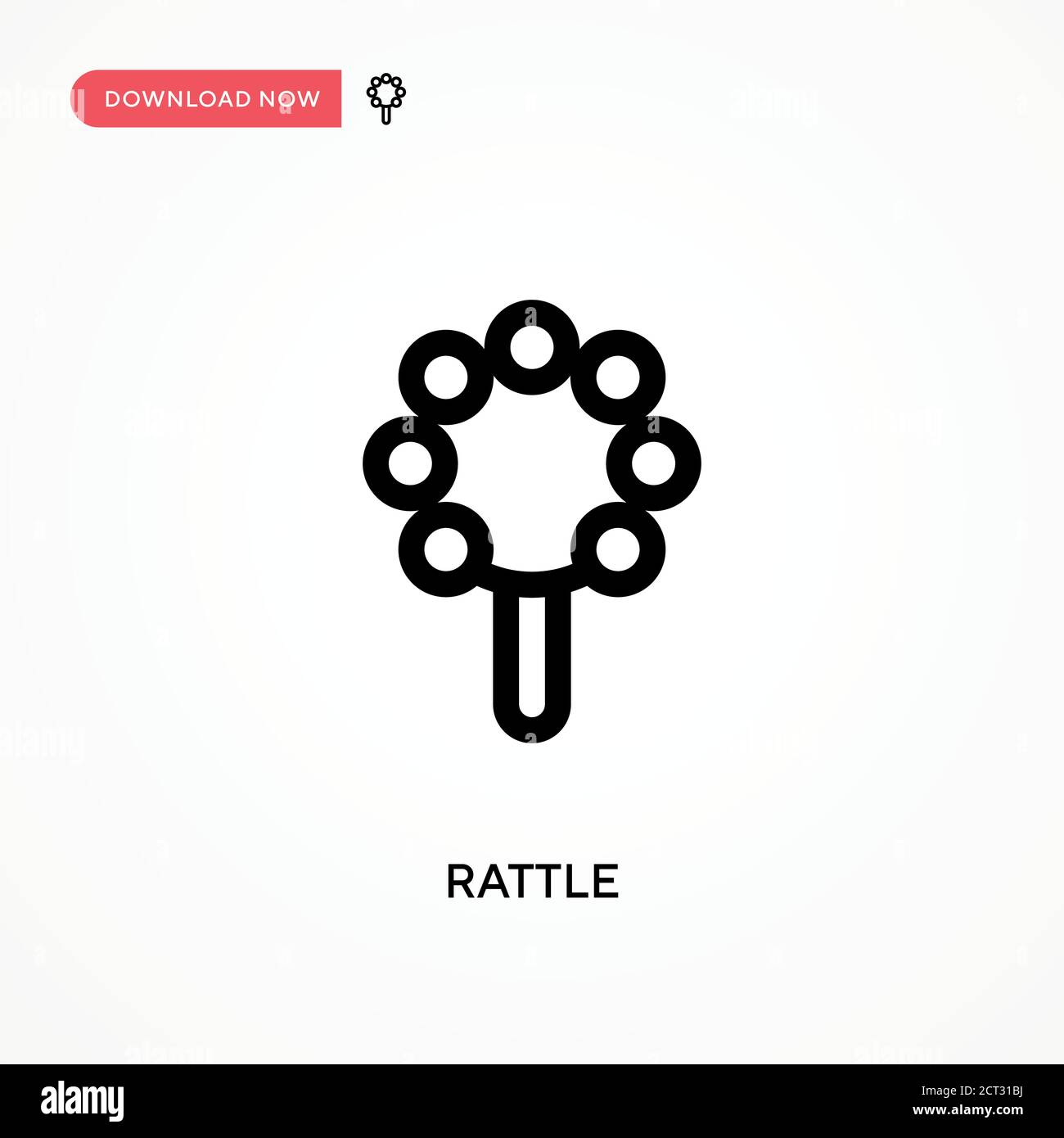 Rattle Simple vector icon. Modern, simple flat vector illustration for ...