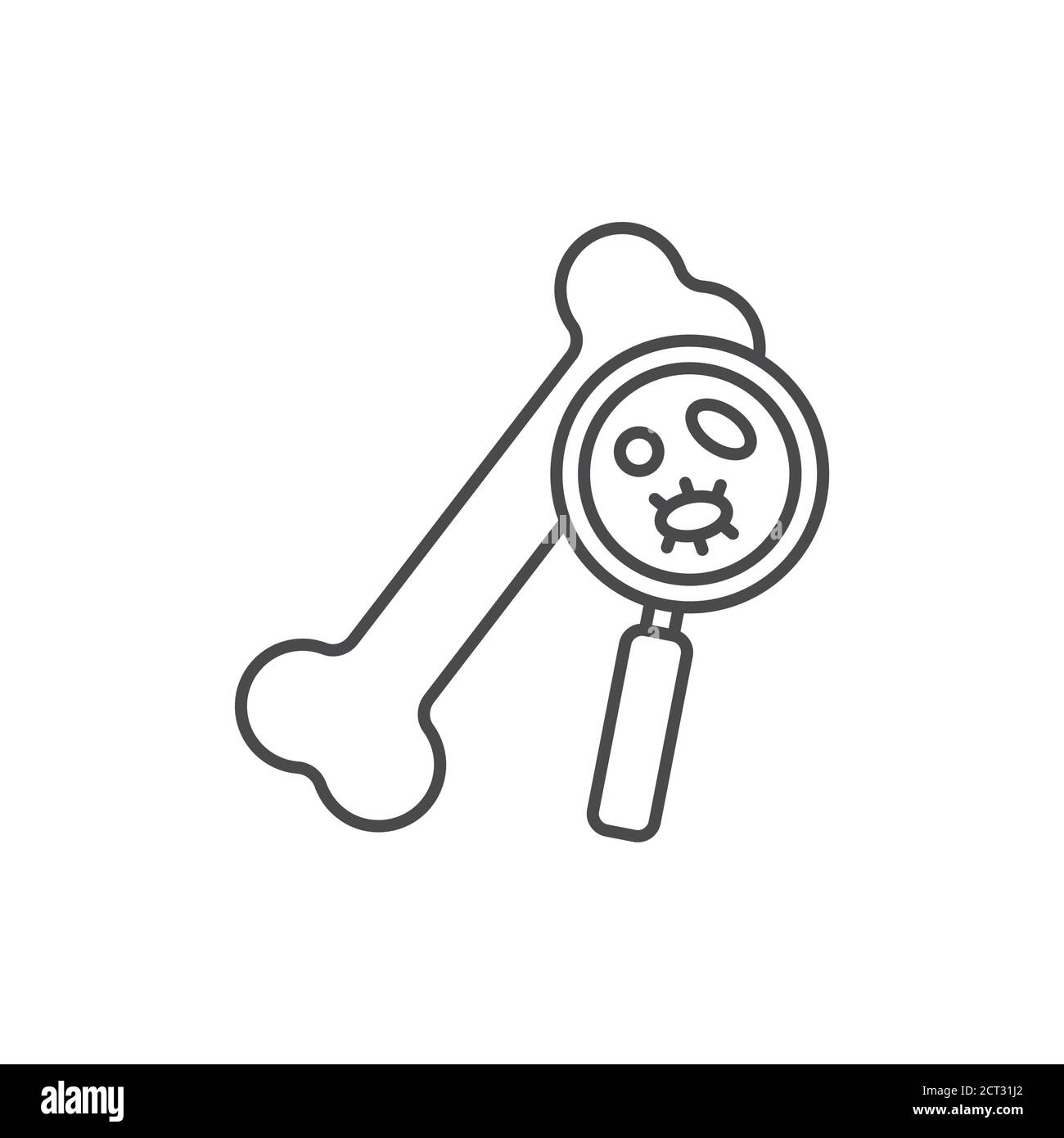 Bone densitometry black line icon. Medical and scientific concept ...