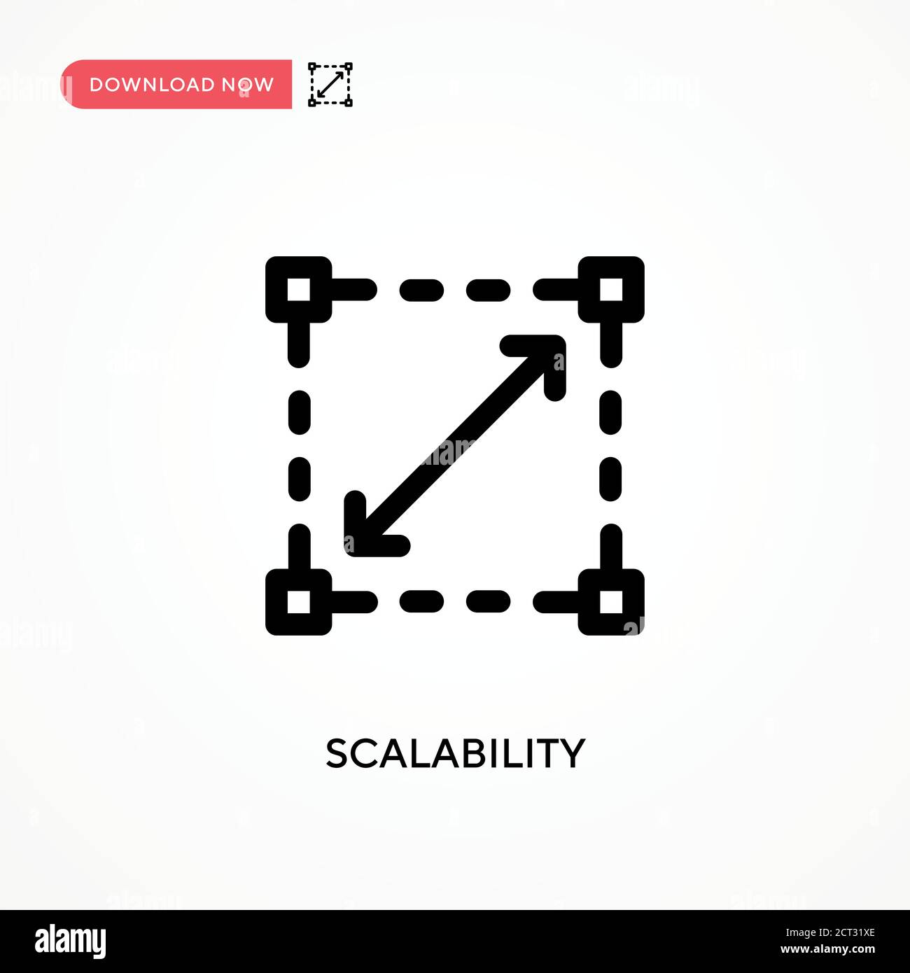 Scalability Simple vector icon. Modern, simple flat vector illustration for web site or mobile ...