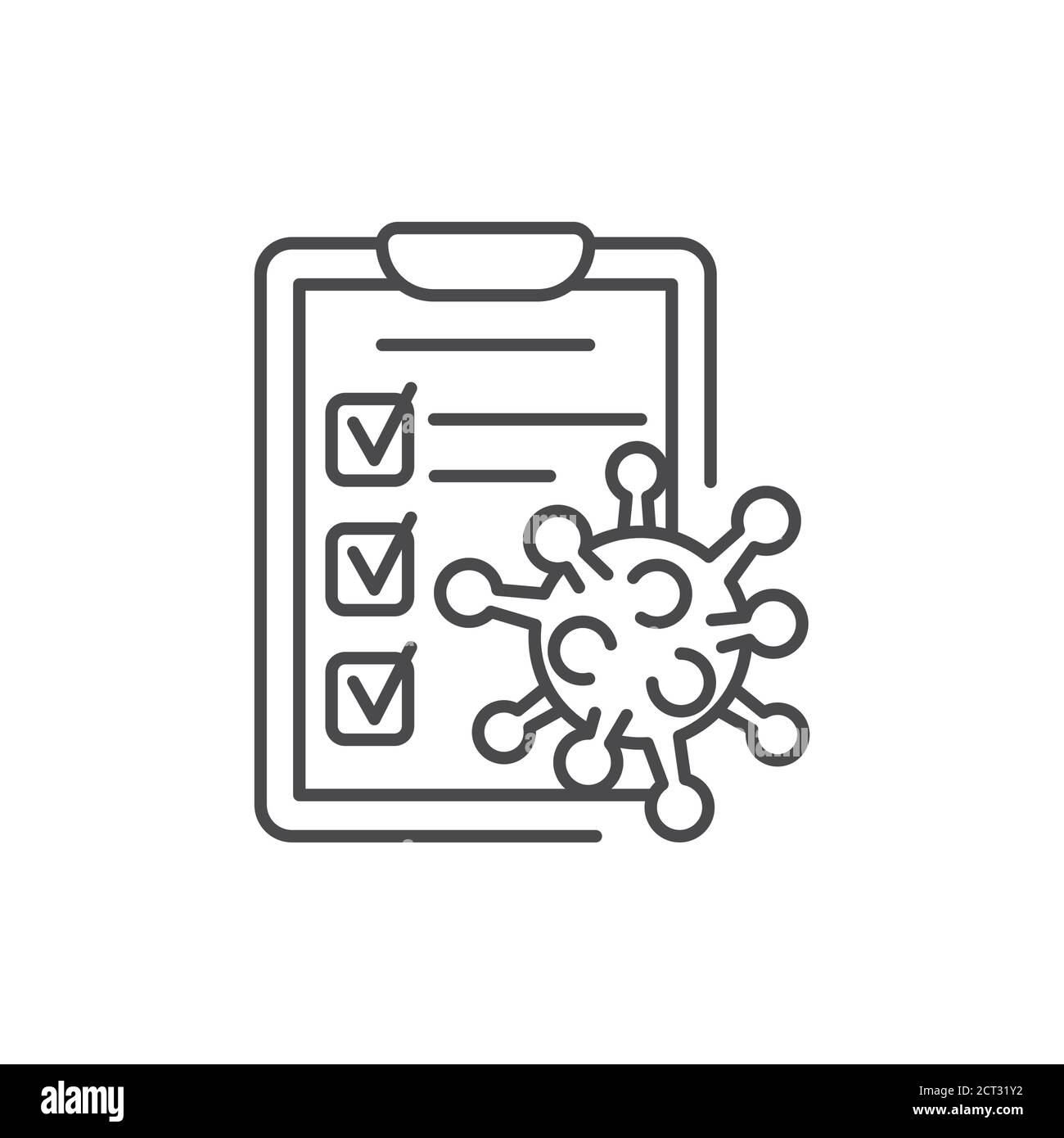 Medical list outline vector Black and White Stock Photos & Images - Alamy