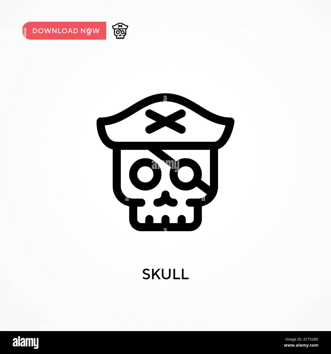 Skull Simple vector icon. Modern, simple flat vector illustration for ...