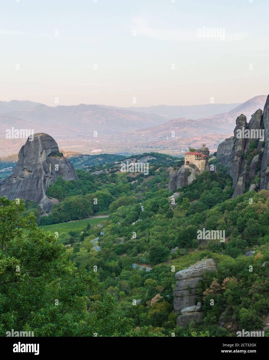 Meteora, a vast complex of giant rock pillars with monasteries ...