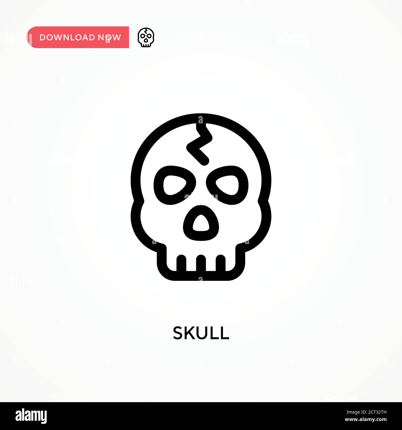 Skull Simple vector icon. Modern, simple flat vector illustration for ...
